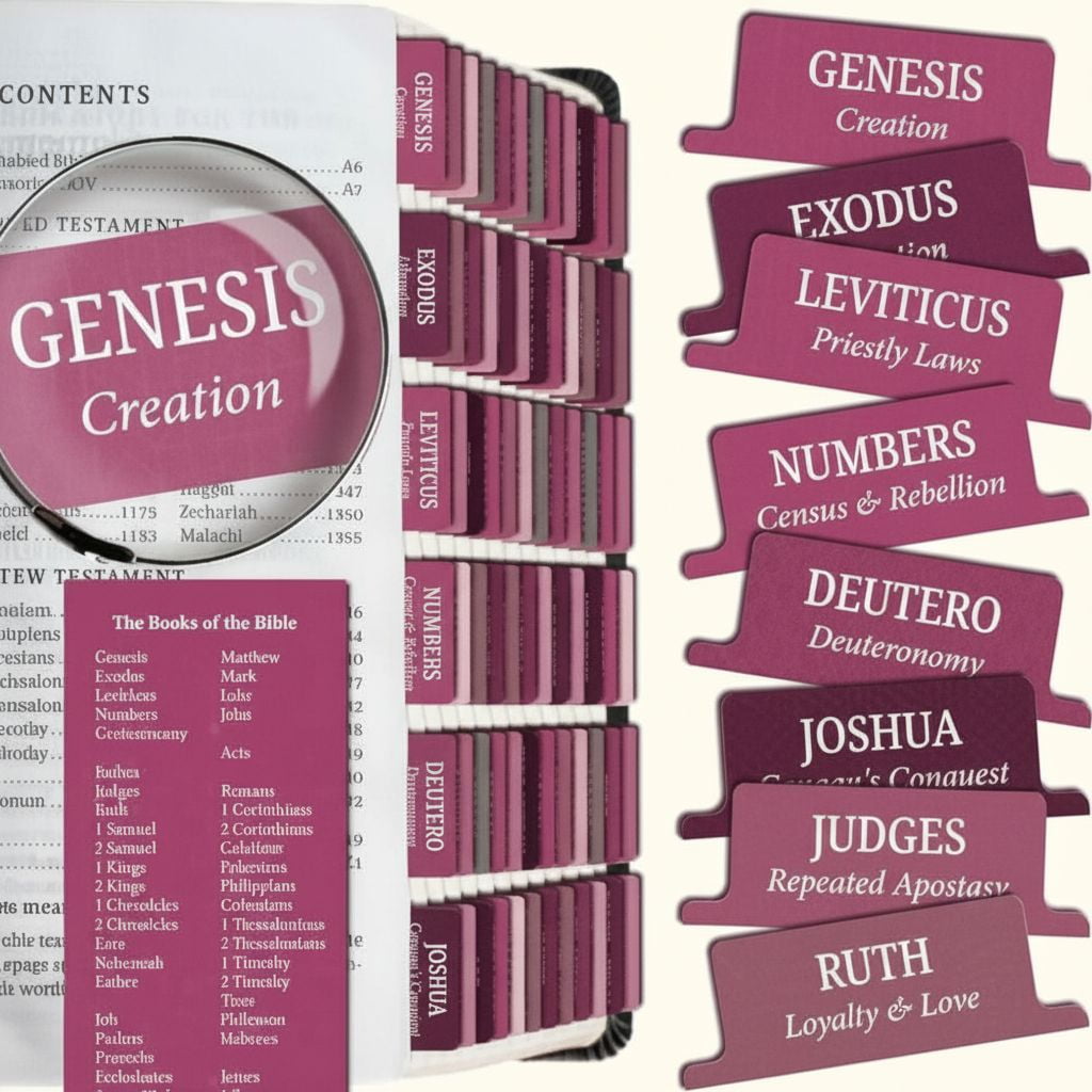 Bible Tabs Premium Tear Resistant Bible Tabs – Easy to Apply, Laminated ...