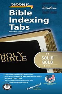 Bible Tabs - Solid Gold - Old: Classic Solid Gold Bible Tabs - Walmart.com