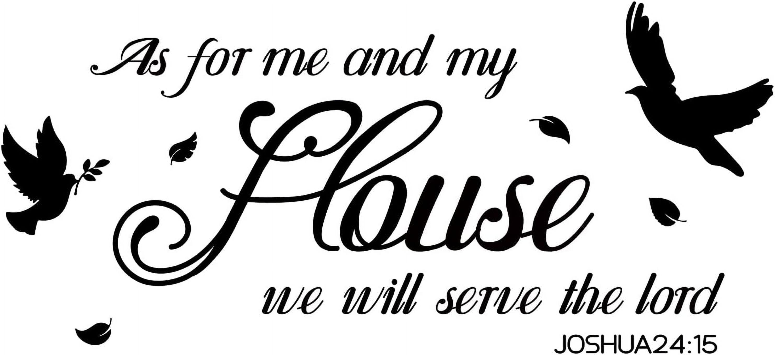 Bible Text Wall Decals Family Theme Wall Stickers As for Me and My ...
