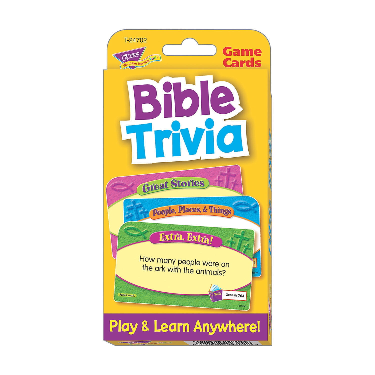 Trend Enterprises Christian Family Bible Trivia Challenge Game Cards ...