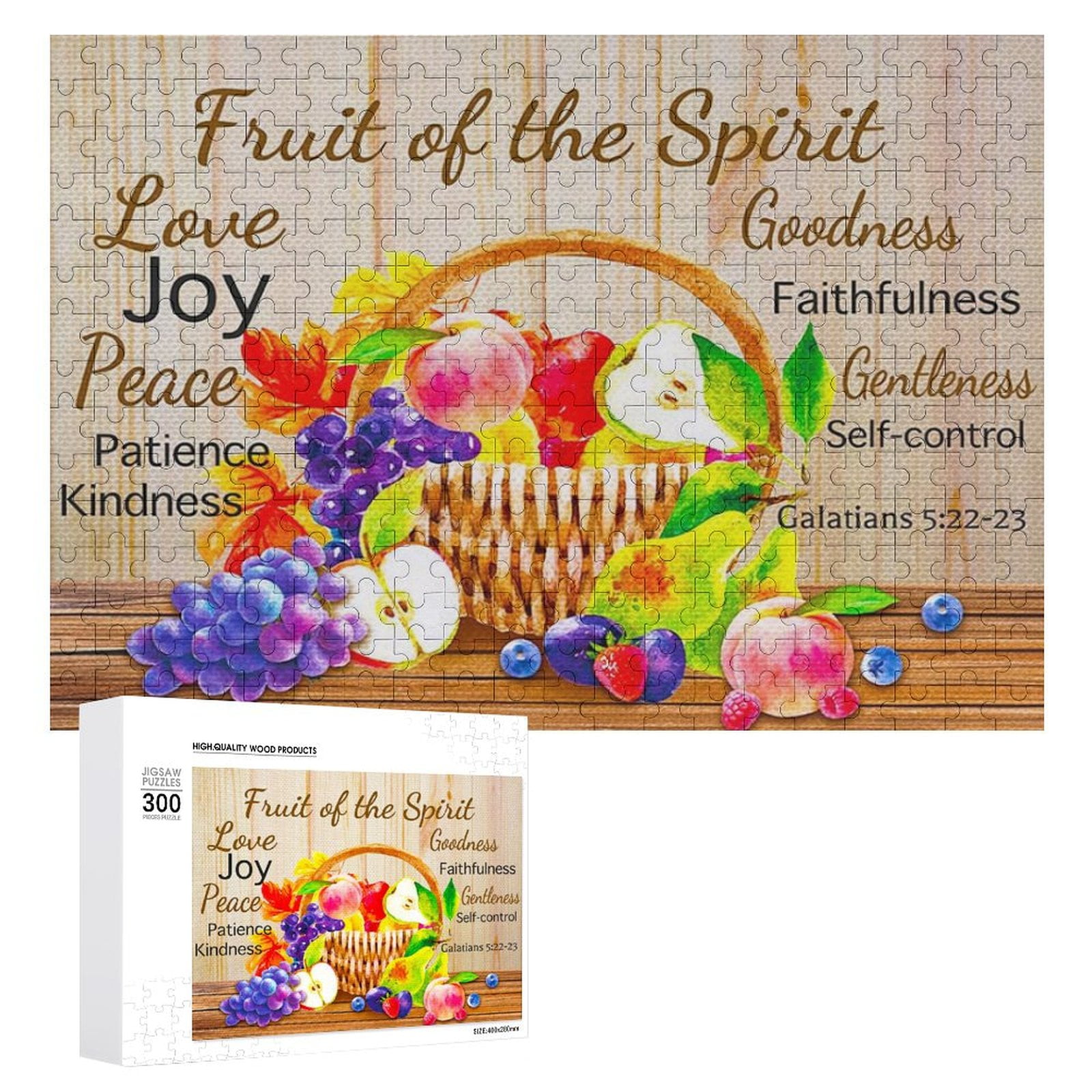 Bible Verse 300 Piece Jigsaw Puzzle for Adults - Fruit Of The Spirit ...