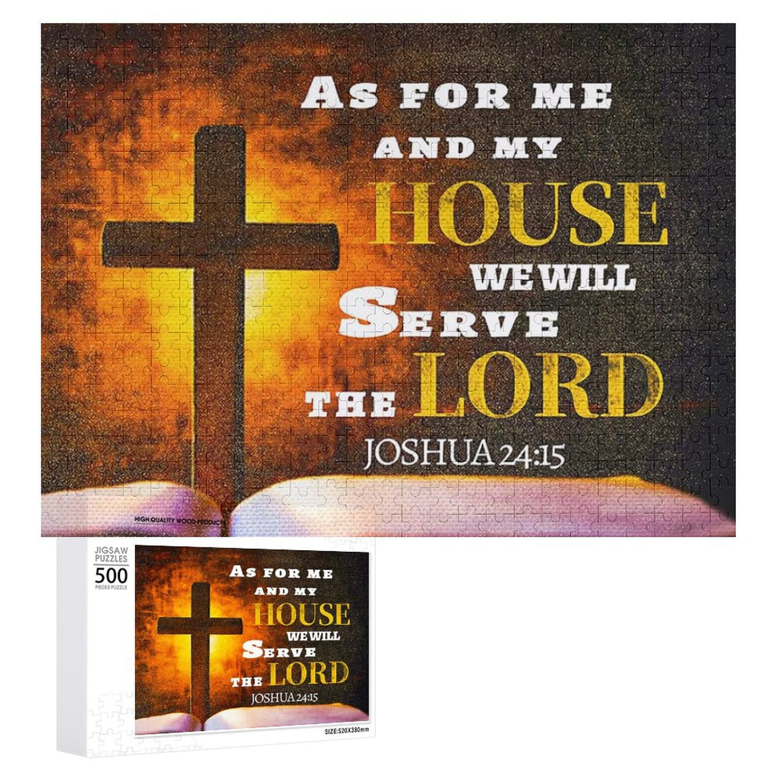 Bible Verse 500 Piece Jigsaw Puzzle for Adults and Families - As For Me ...
