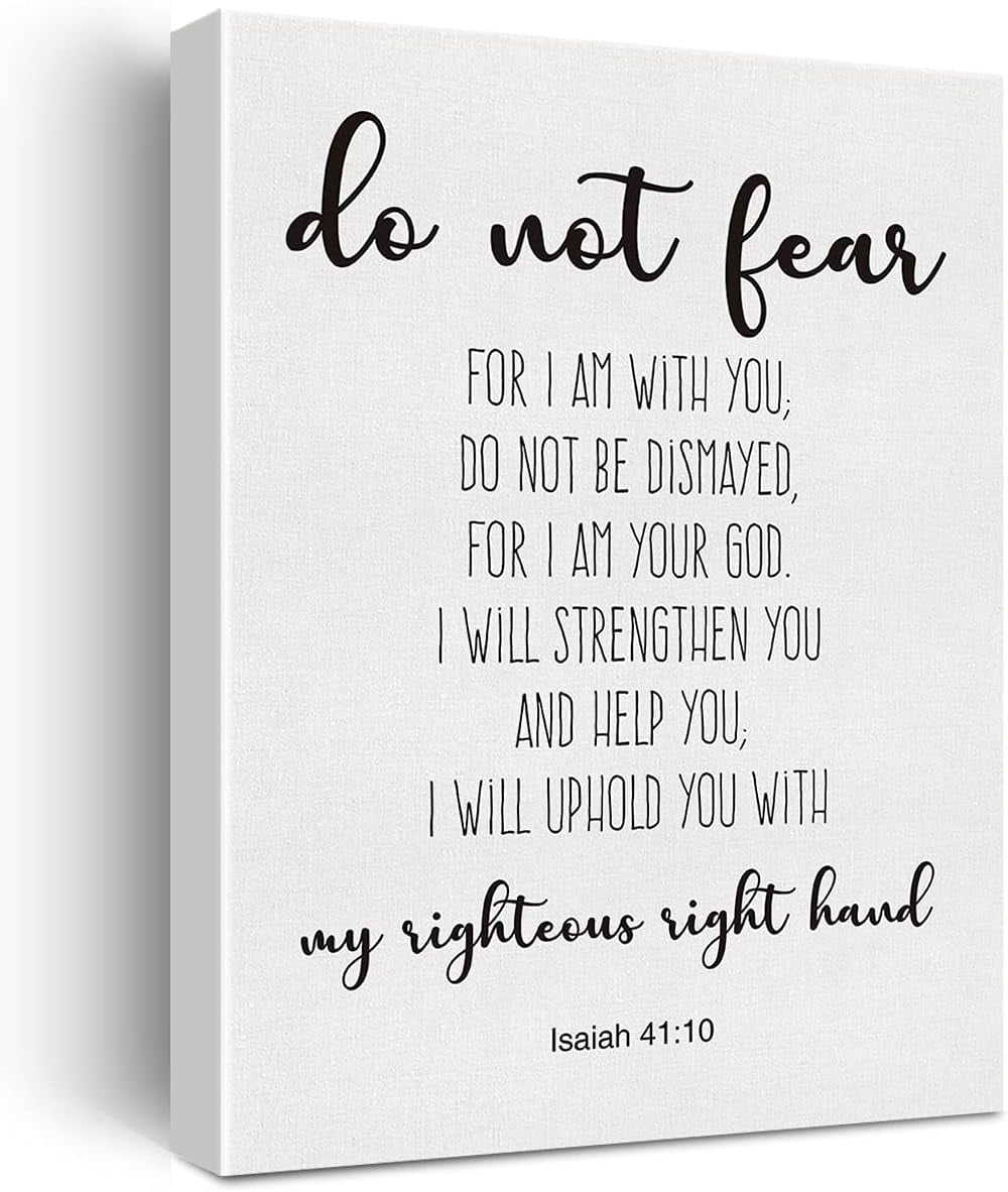 Bible Verse Art Wall Decor Isaiah 41:10 Do Not Fear Scripture Canvas ...