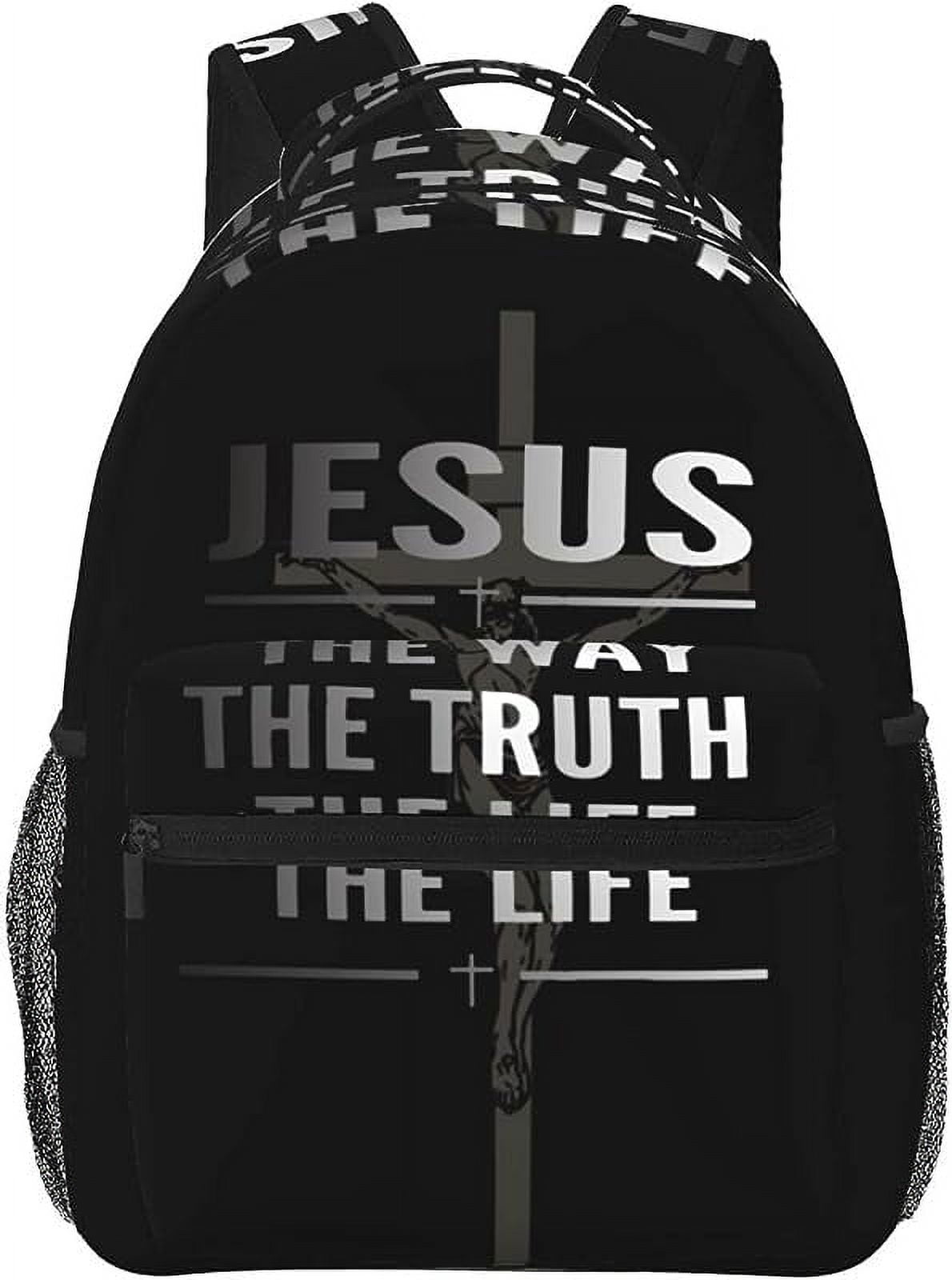 Bible Verse Backpack Christian Laptop Backpack Jesus Cross Tablet ...