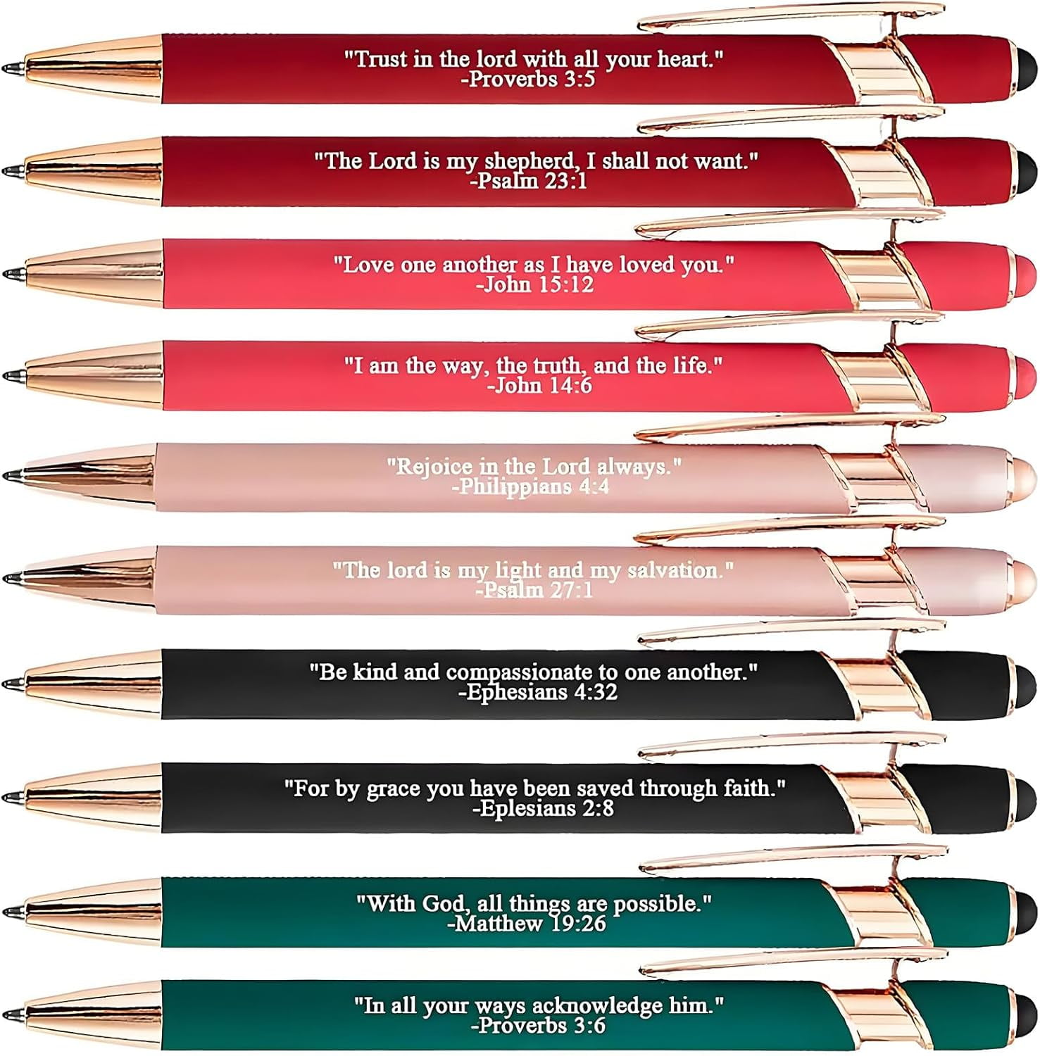 Bible Verse Ballpoint Pen Set, 2025 New Scripture Pens, Inspirational ...