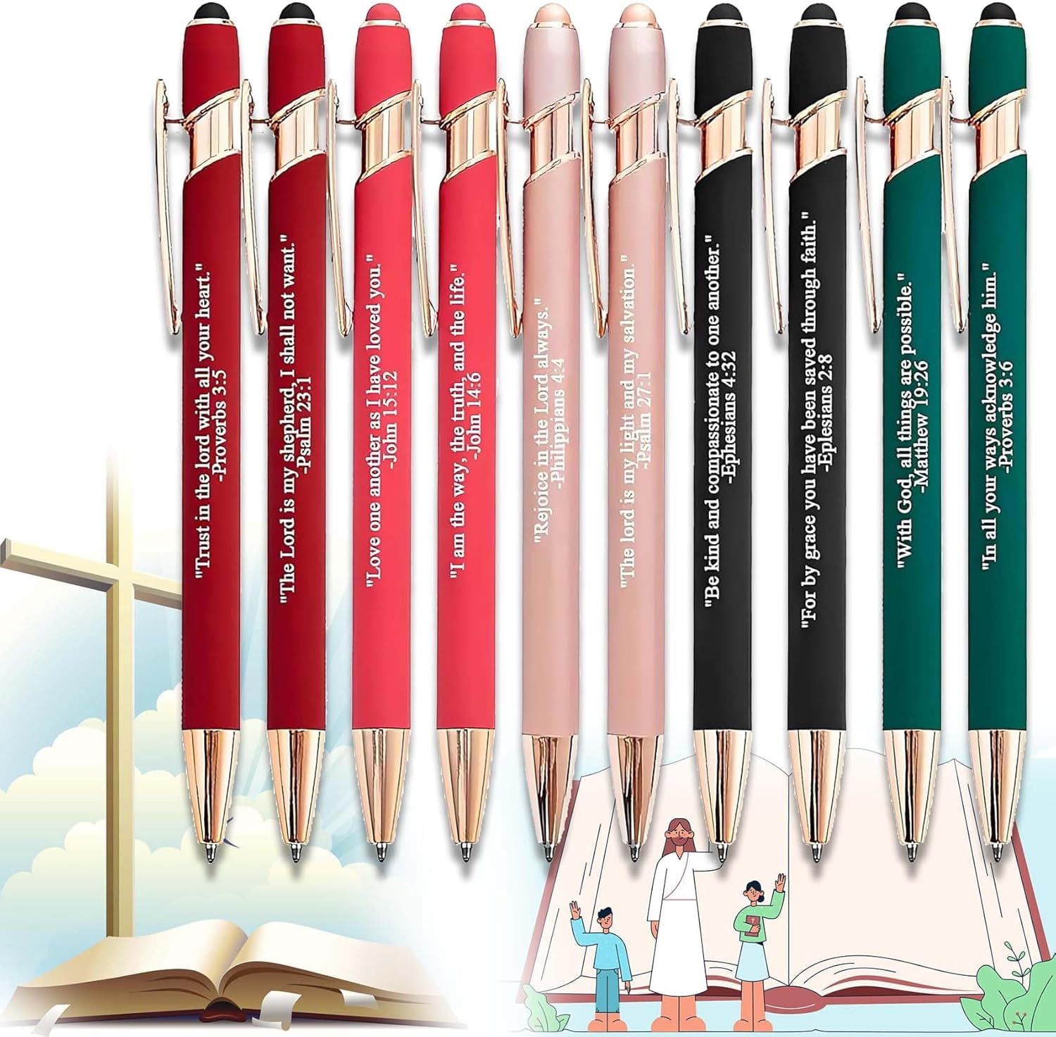 Bible Verse Ballpoint Pen Set,Tidepick Bible Verse Ballpoint Pen ...