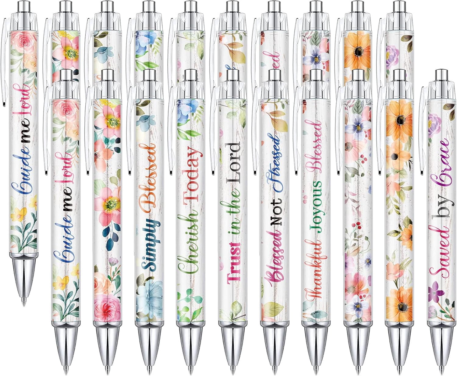 Bible Verse Ballpoint Pens Christian Flower Inspirational Quotes Funny ...