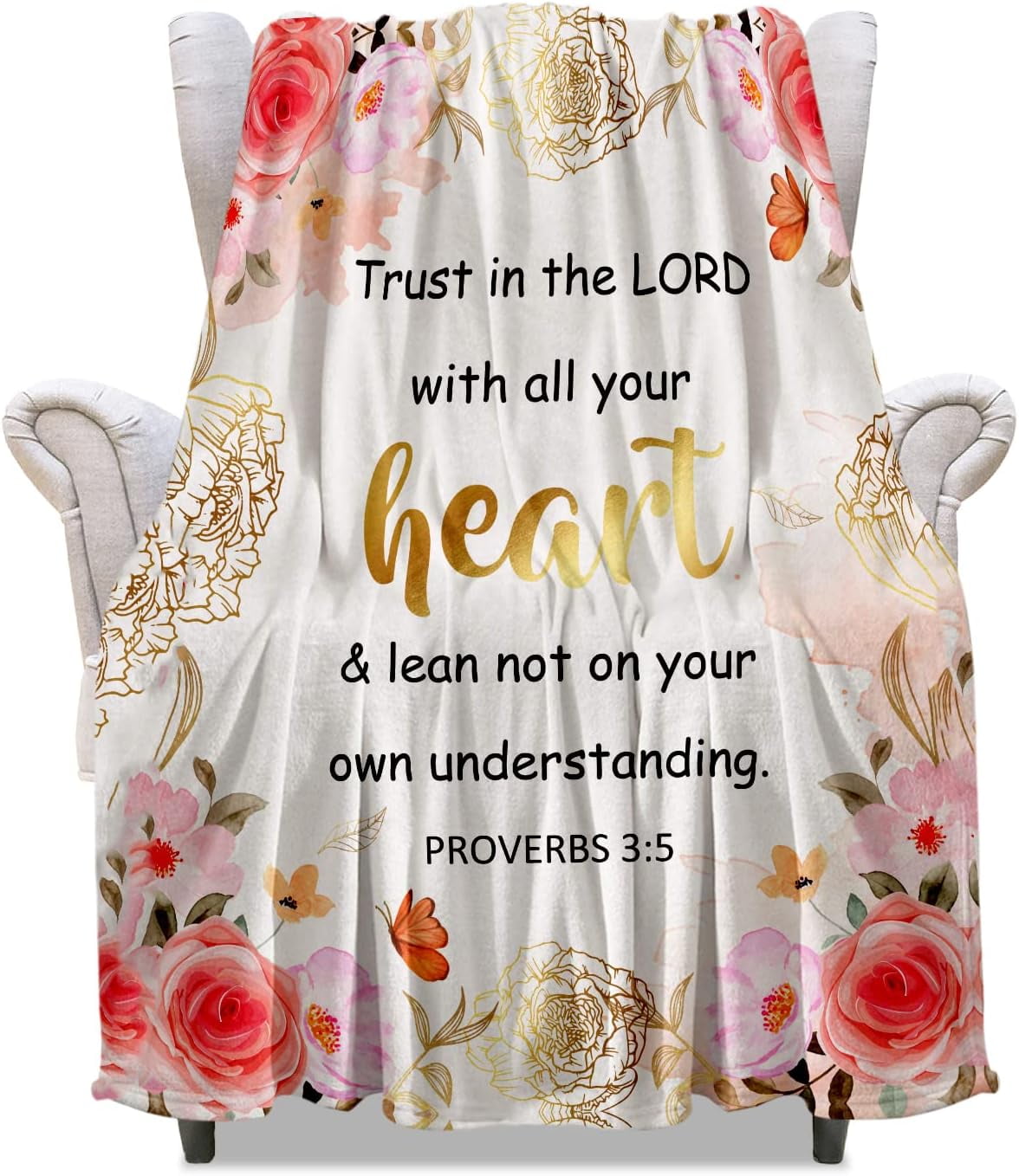 Bible Verse Blanket, Inspirational Religious Gift Throw Blanket with ...