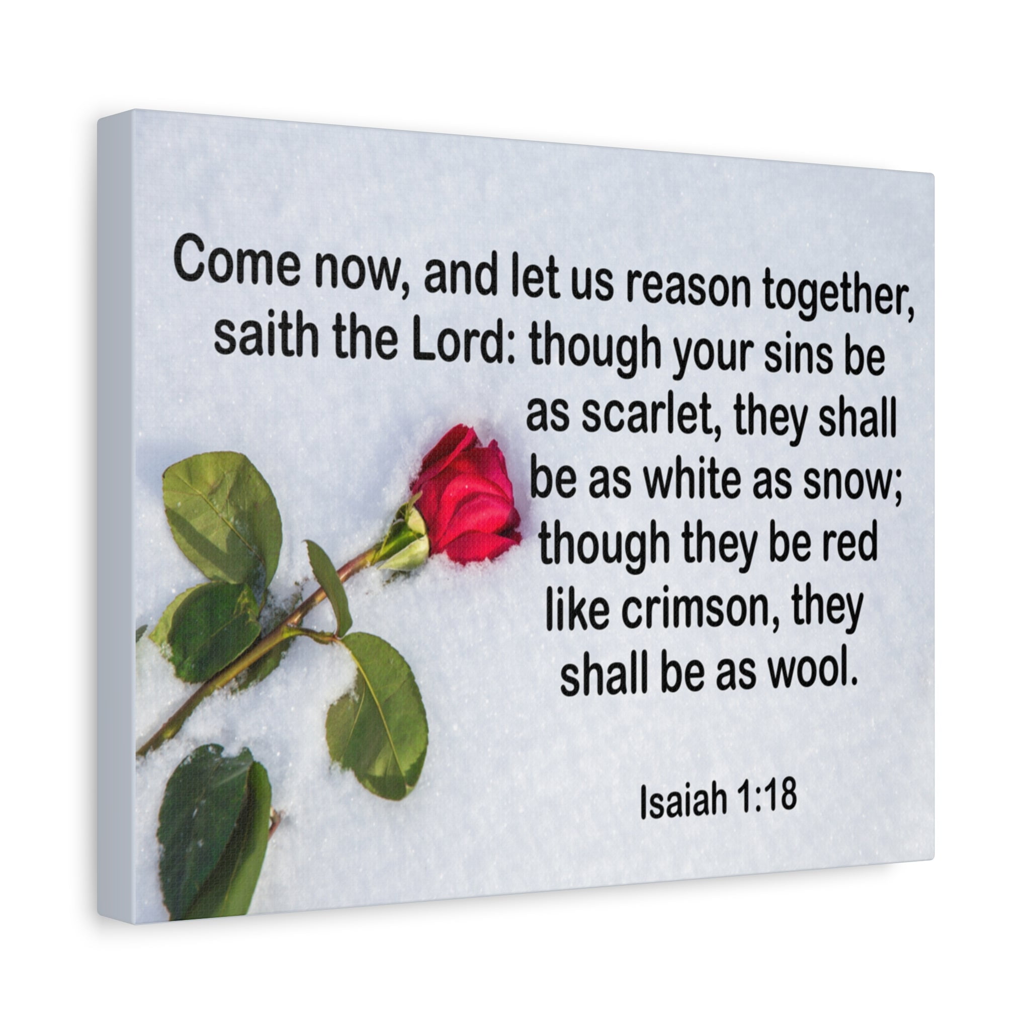 Bible Verse Canvas Come Now Isaiah 1:18 Christian Home Décor Wall Art ...