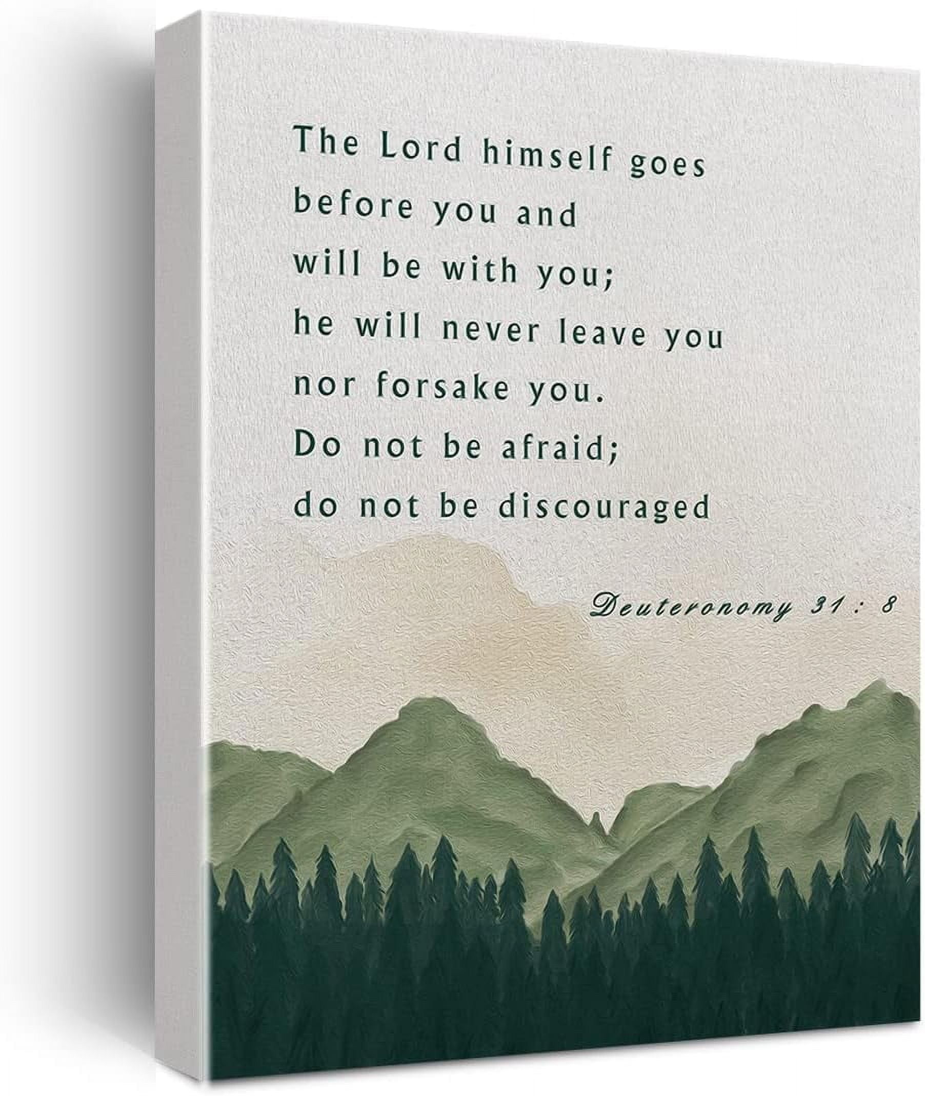 Bible Verse Canvas Print Decor the Lord Himself Goes Before You ...