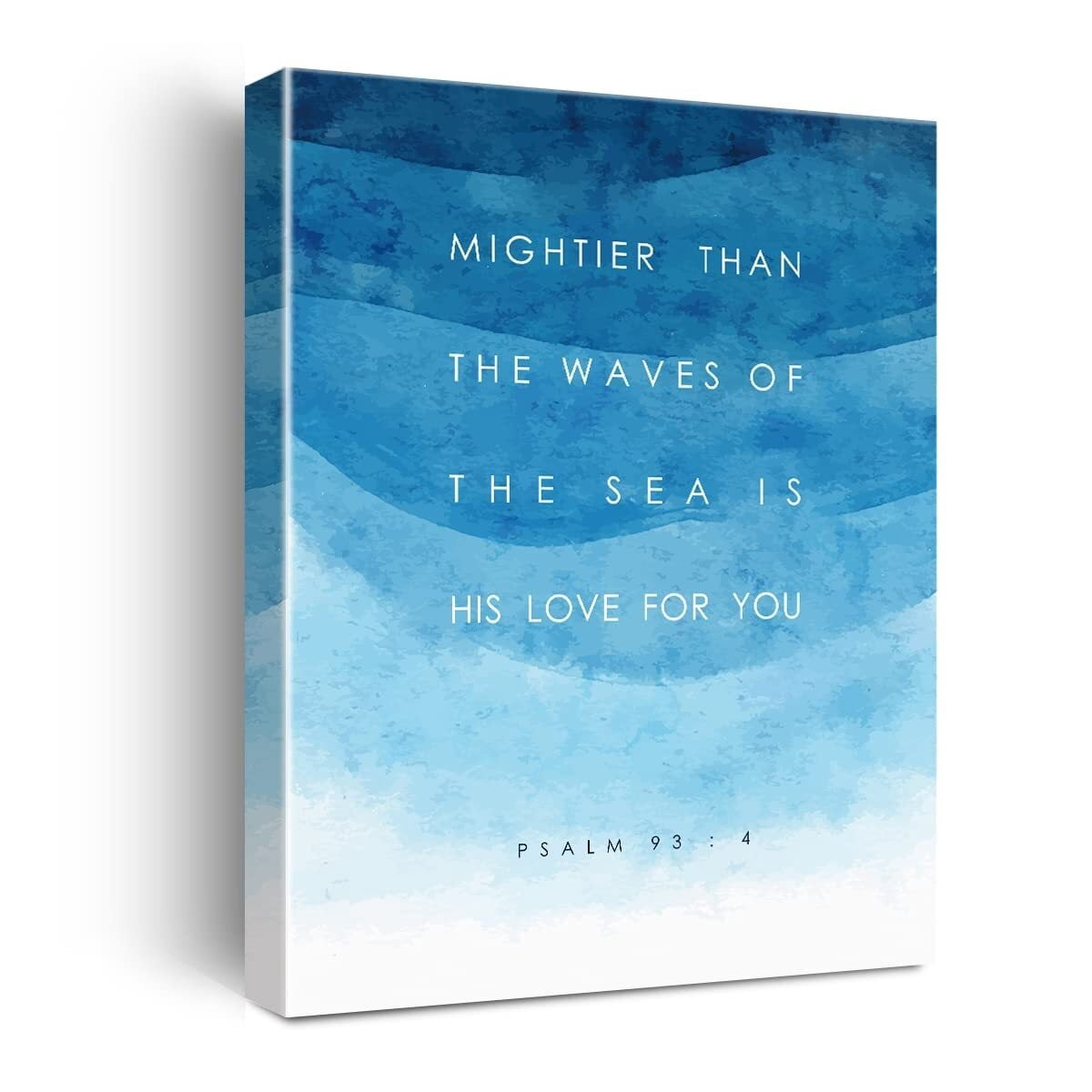 Bible Verse Canvas Print Decor Mightier Than the Waves Psalm 93:4 Wall ...
