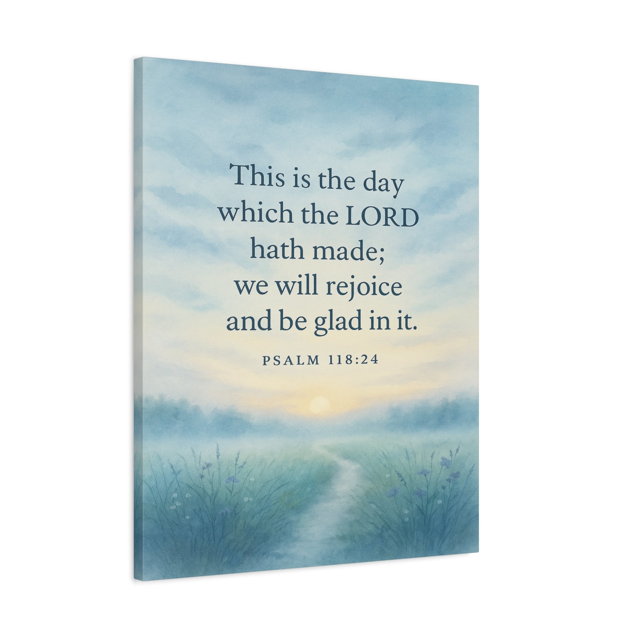 Bible Verse Canvas Psalm 118:24 Christian Home Décor Wall Art Scripture ...