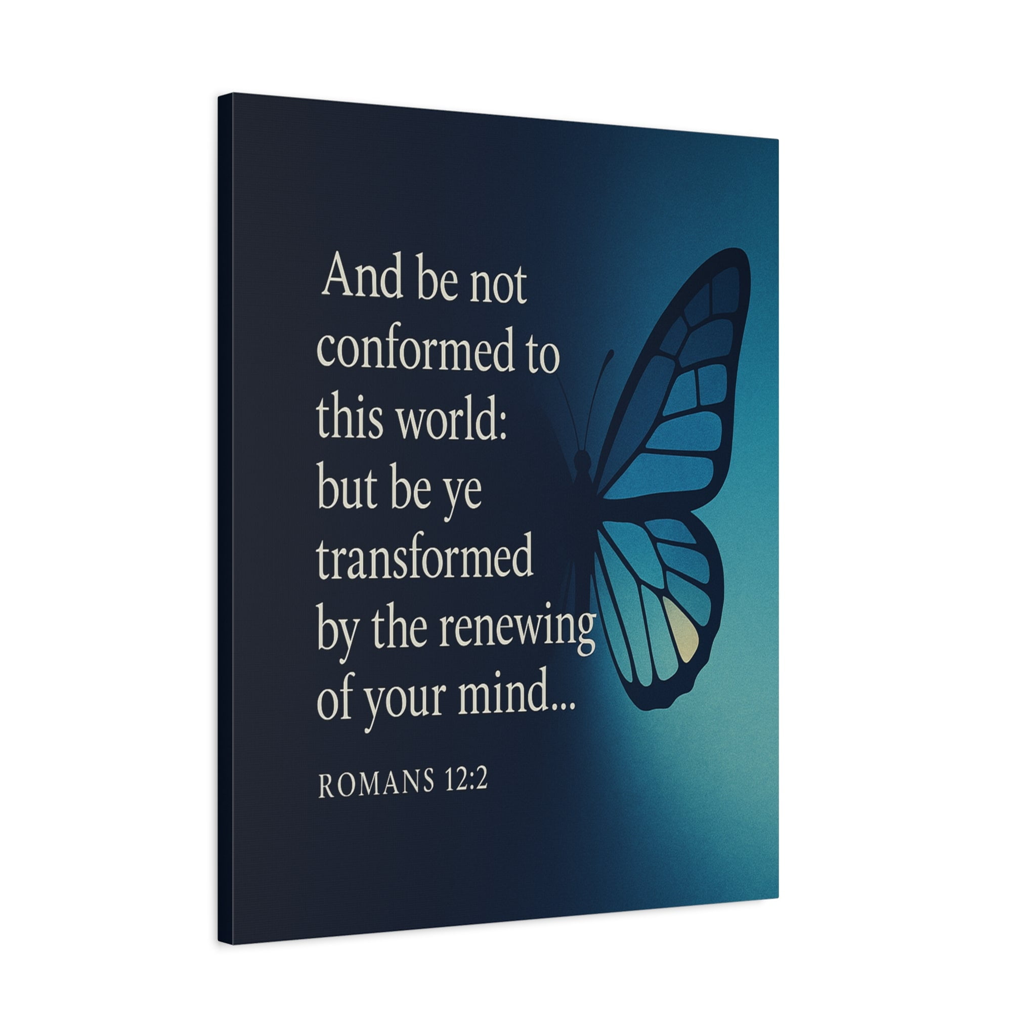 Bible Verse Canvas Romans 12:2 Christian Home Décor Wall Art Scripture ...