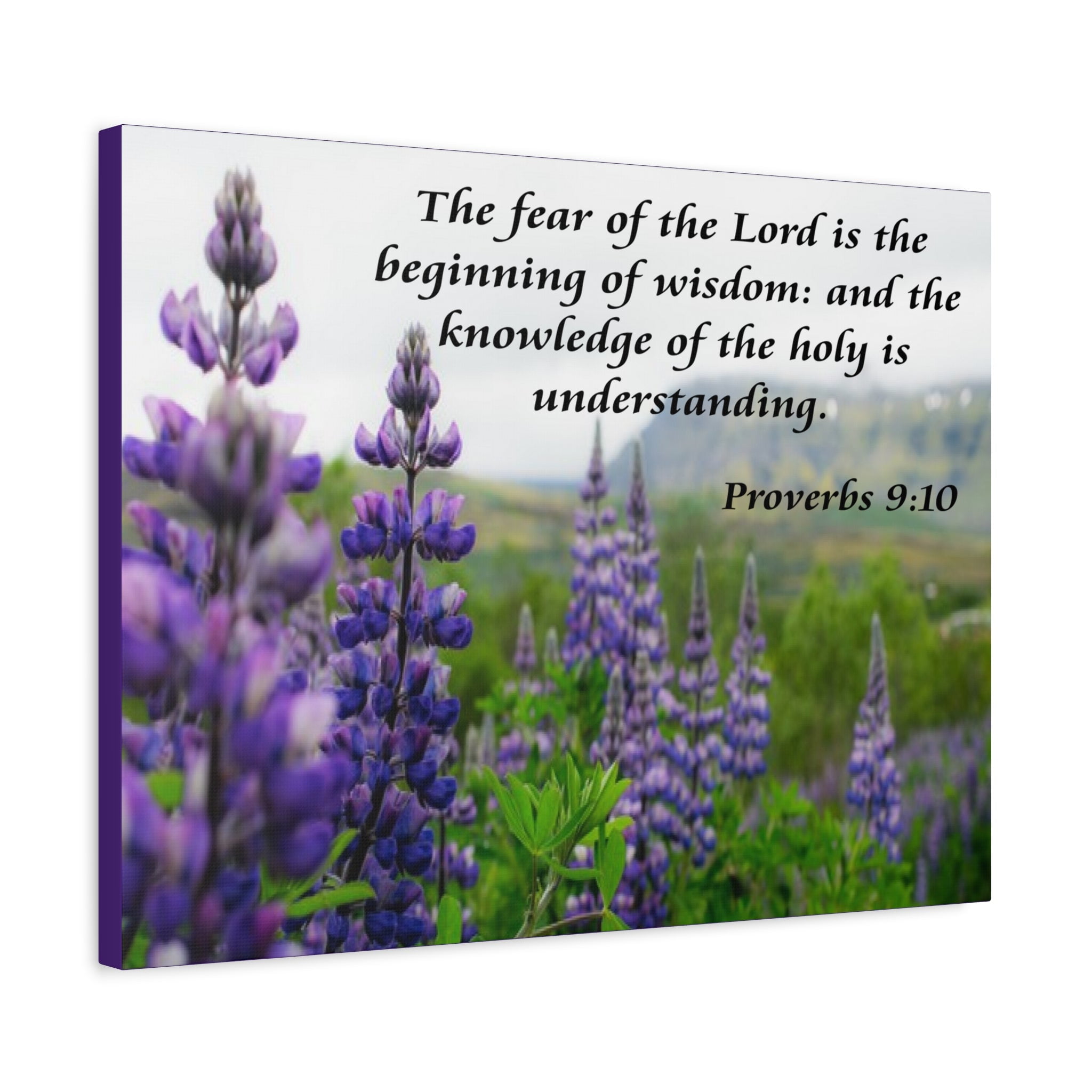 Bible Verse Canvas The Fear of The Lord Proverbs 9:10 Christian Home ...