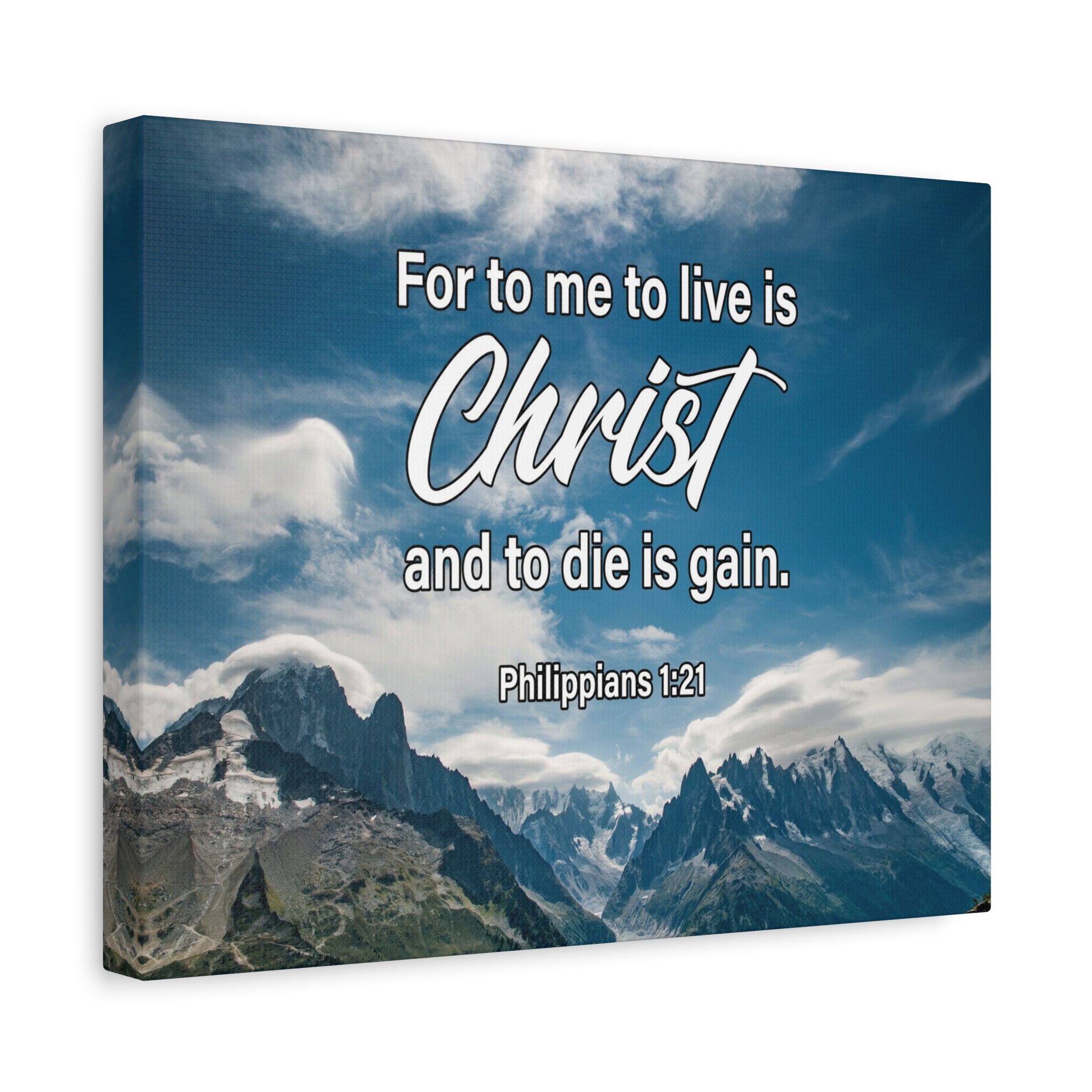 Bible Verse Canvas To Live is Christ Philippians 1:21 Wall Art ...