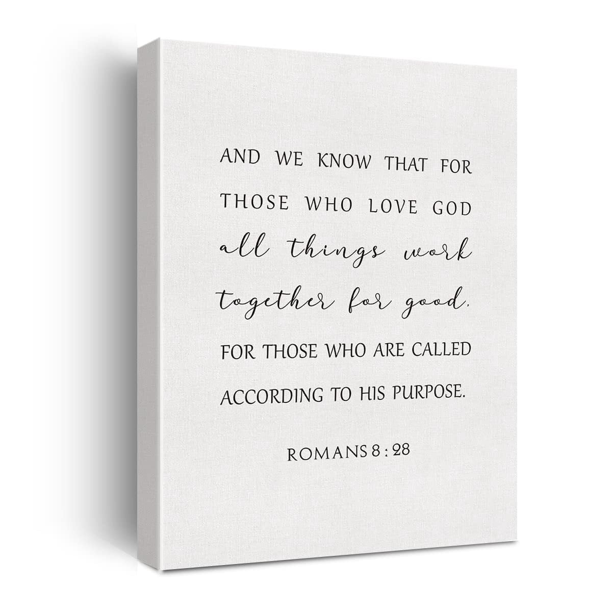 Bible Verse Canvas poster Print Decor and We Know That for Those Who ...