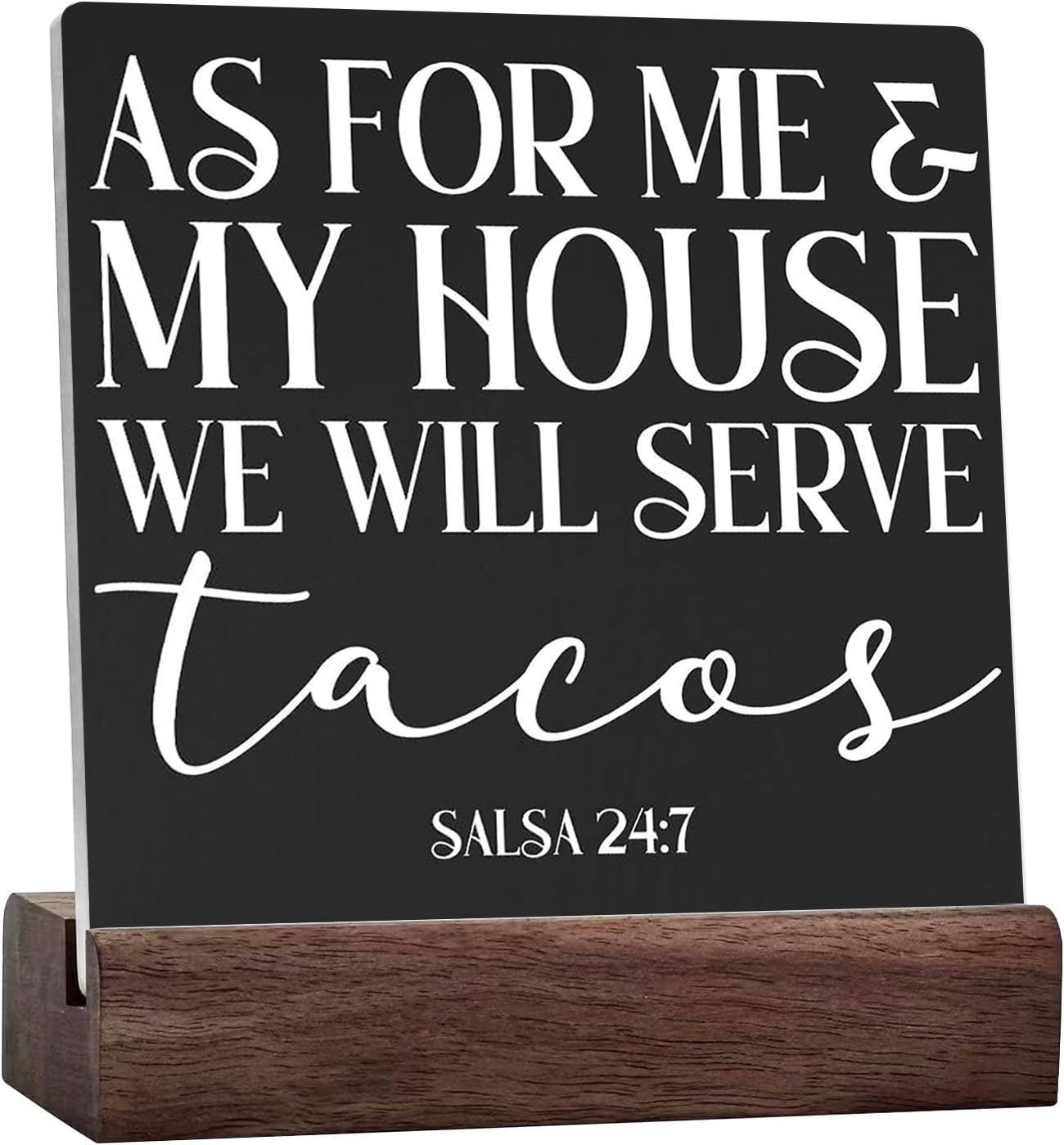 Bible Verse Ceramic Table Sign Plaque As For Me My House We Will Serve ...