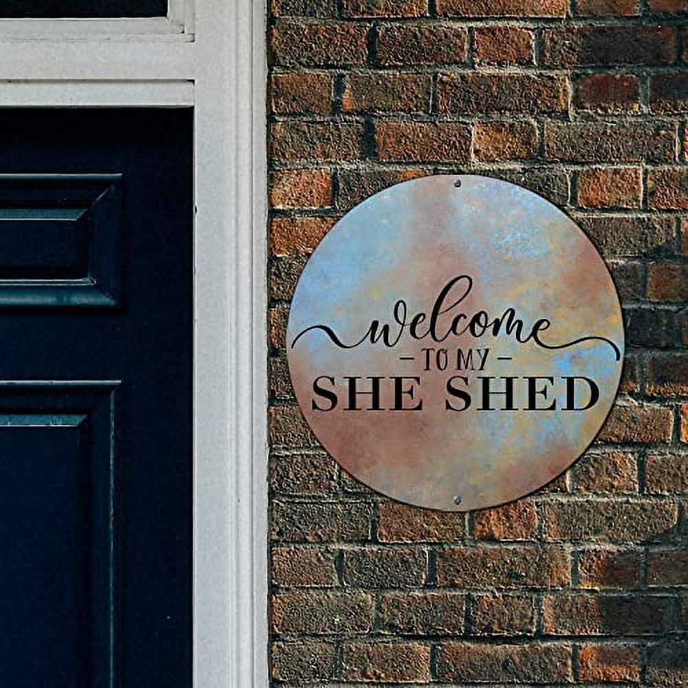Bible Verse Christian Scripture Metal Signs Welcome to My She Shed ...