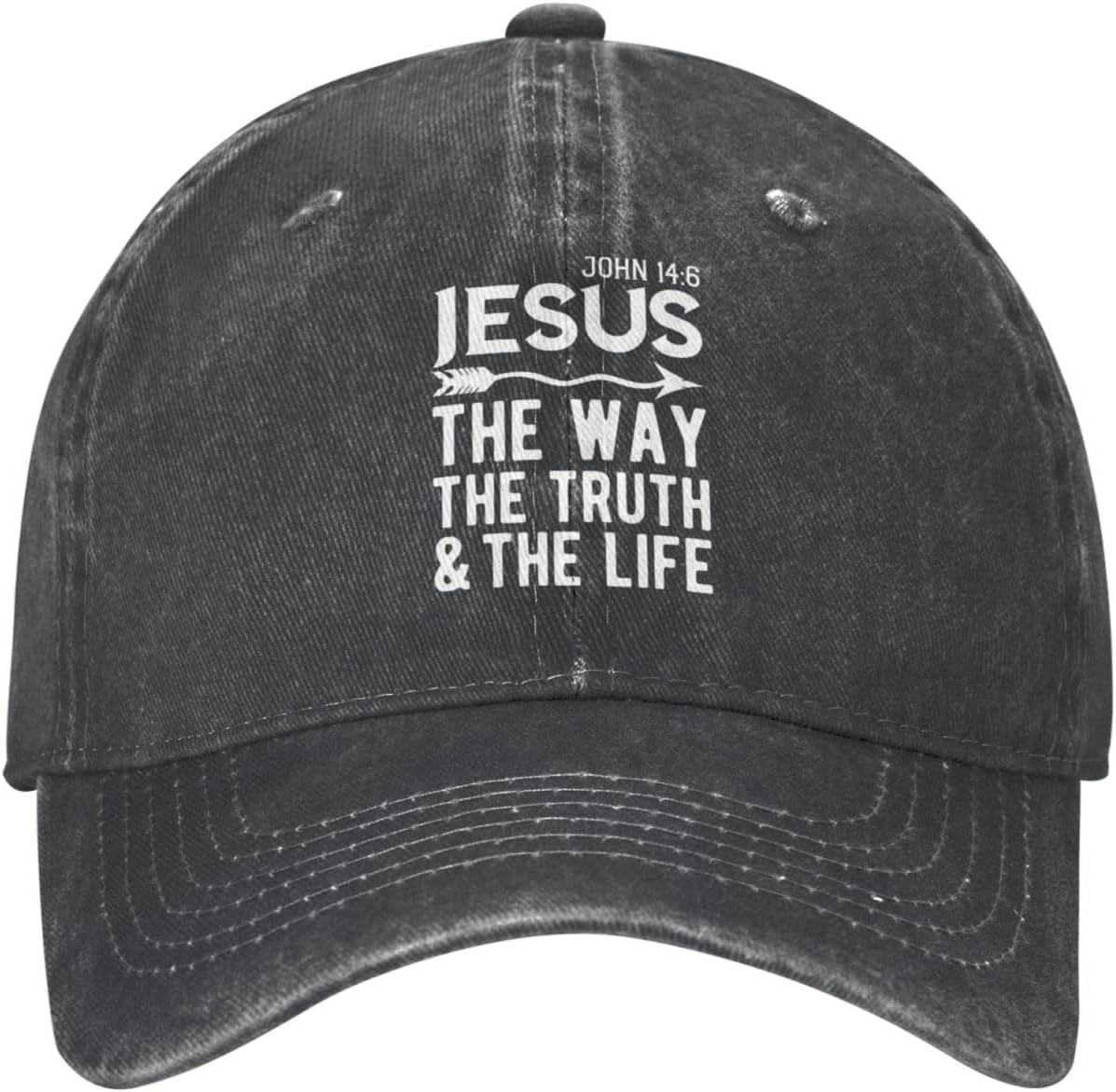 Bible Verse Christian Worship Hats for Men Jesus The Way Truth Life ...