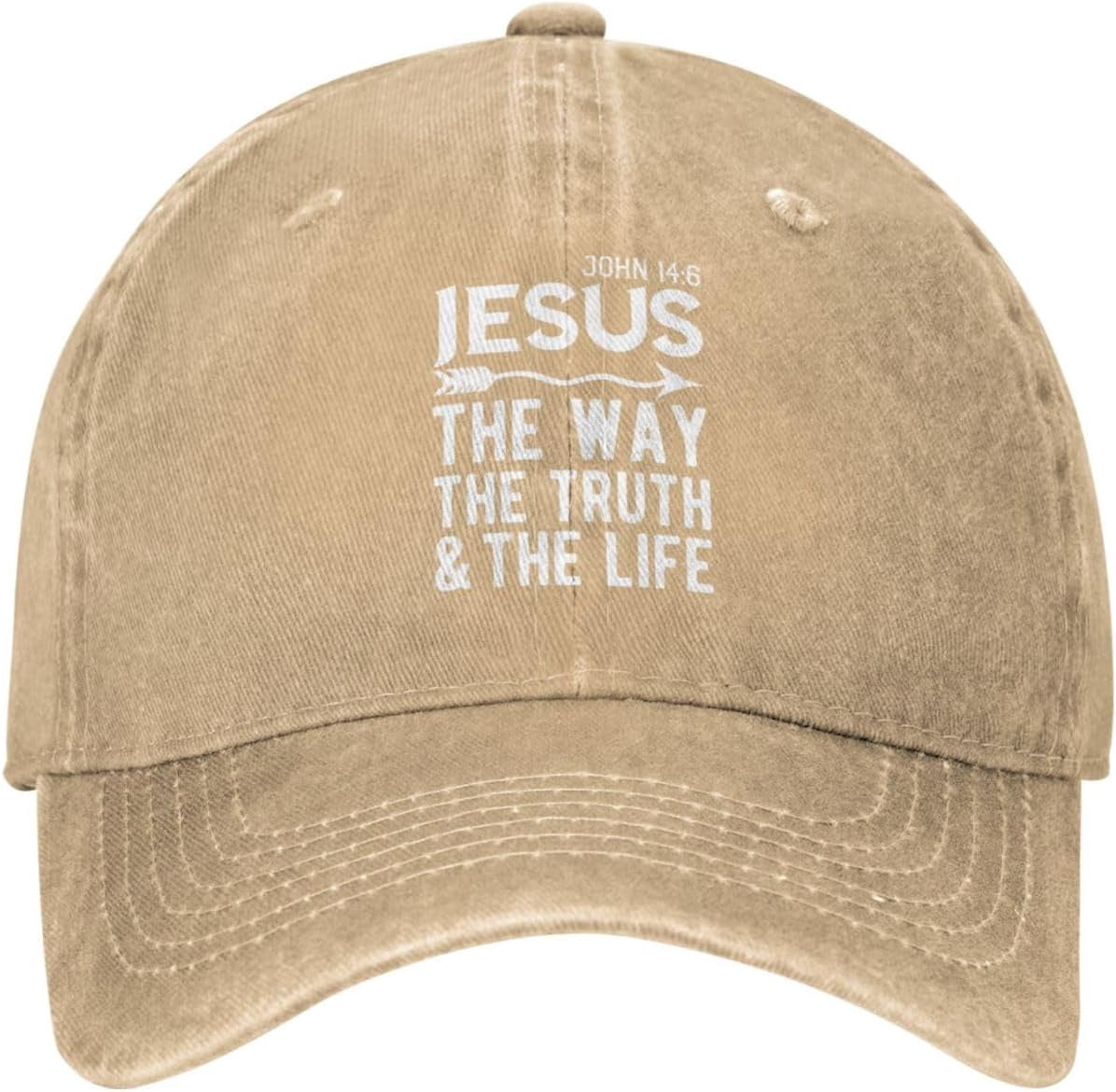 Bible Verse Christian Worship Hats for Men Jesus The Way Truth Life ...