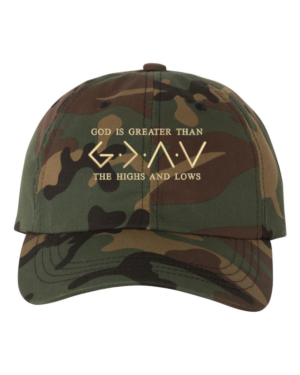 Bible Verse Classic Dad Hat Embroidered God Is Greater Faith Gift ...