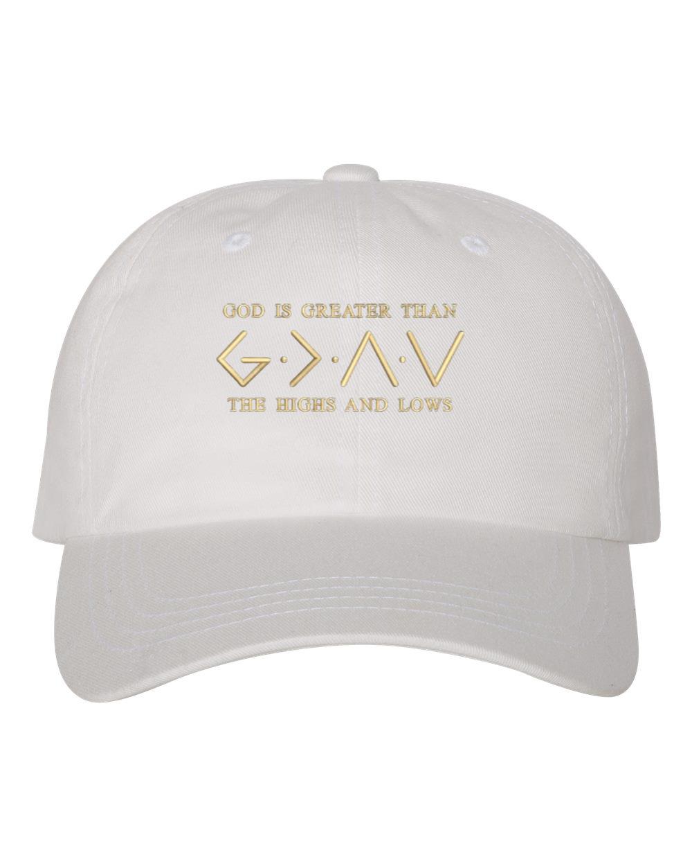 Bible Verse Classic Dad Hat Embroidered God Is Greater Faith Gift ...