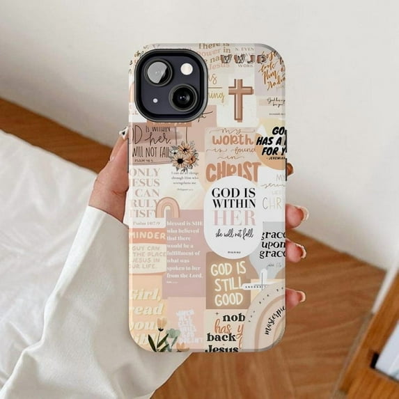 Bible Verse Collage Scrapbook Religious Case for iPhone 17 16 15 14 13 ...
