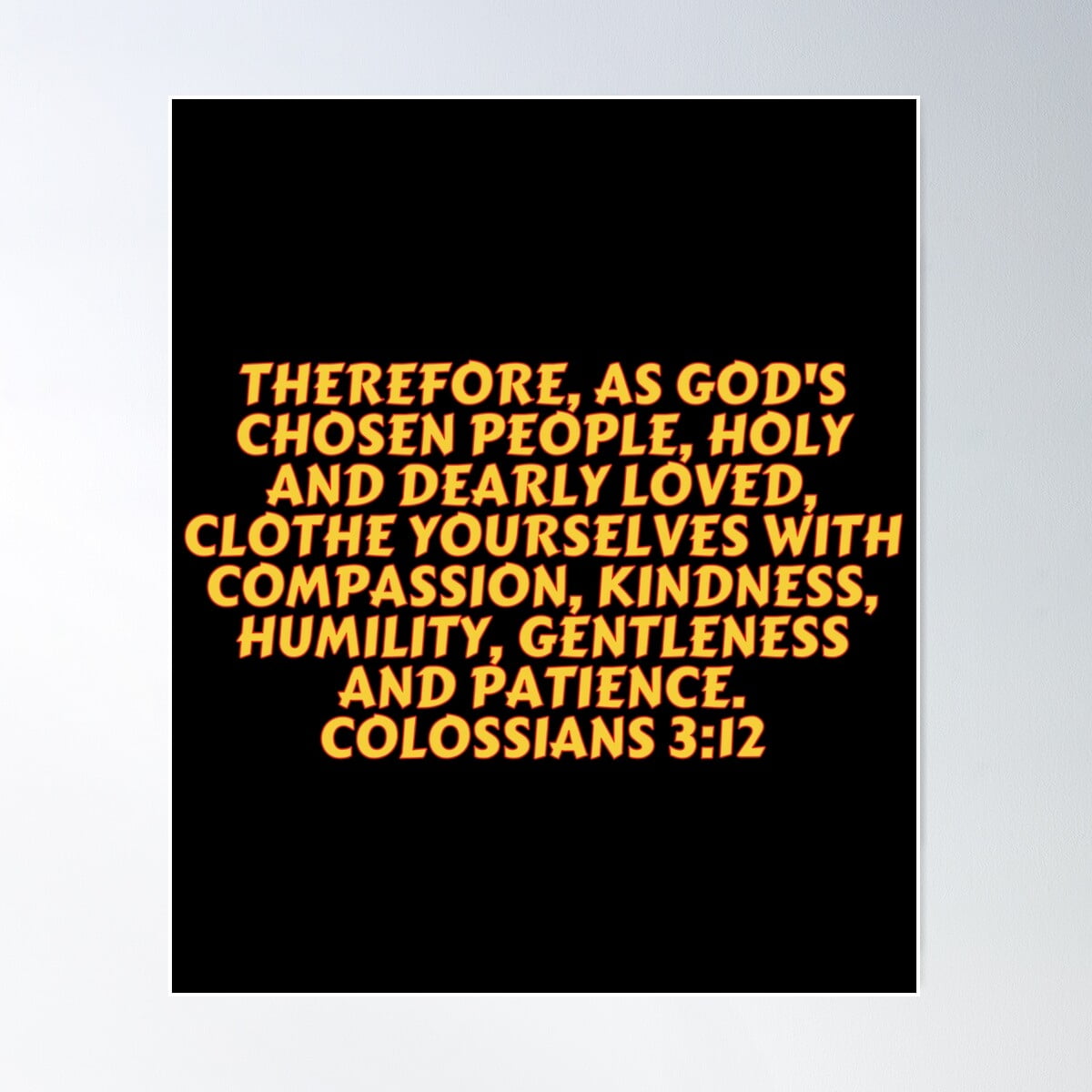 Bible Verse Colossians 3:12 Poster Wall Art, Modern Wall Decor For ...