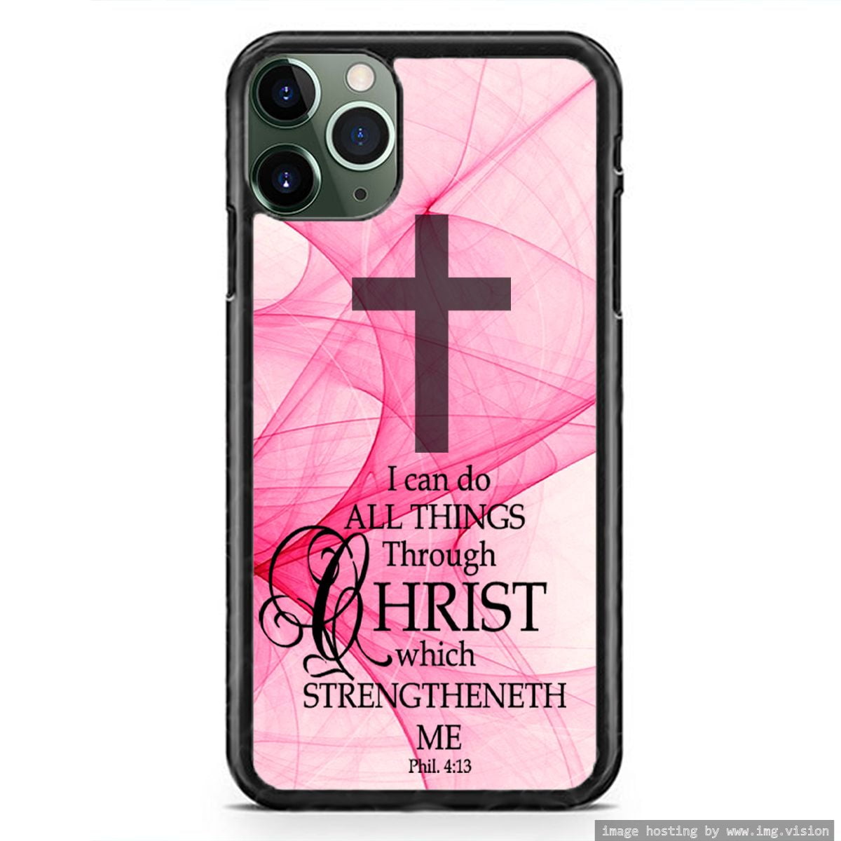 Bible Verse Cross Christian Cell Phone Case Slim Hard Rubber Custom ...