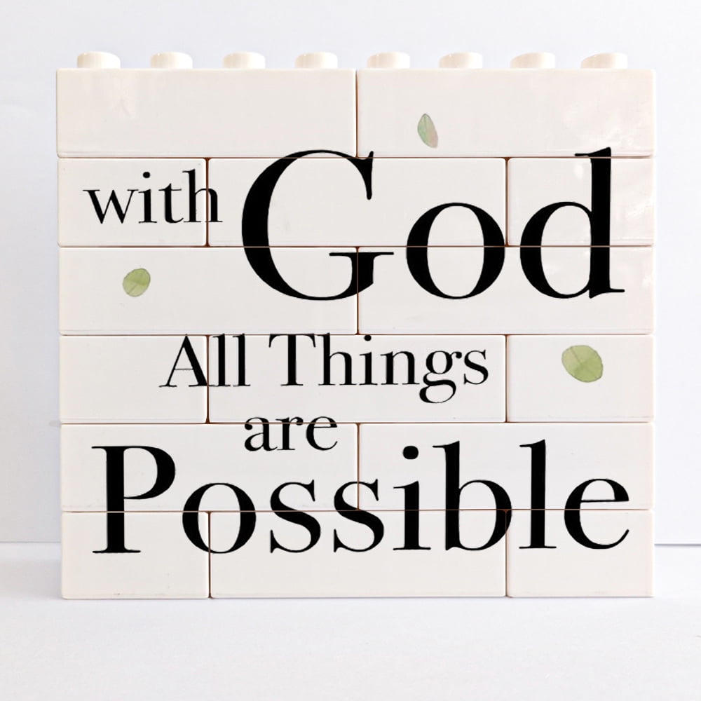 Bible Verse Decorative Signs Plaques Building Bricks Blocks Puzzles ...