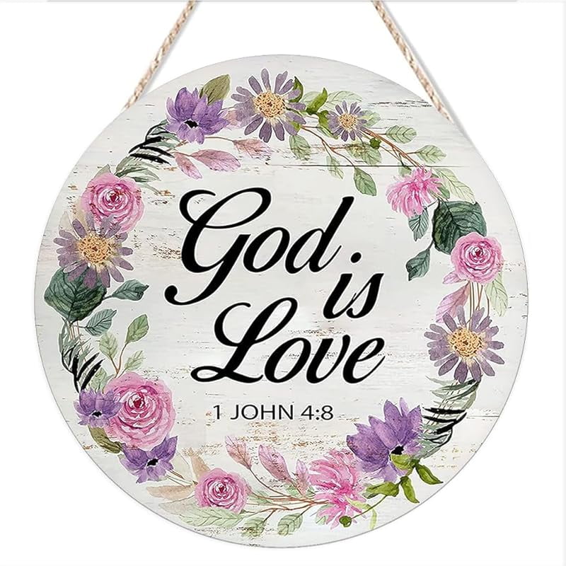 Bible Verse Don't Be Afraid Just Believe Round Hanging Wood Sign Wall ...