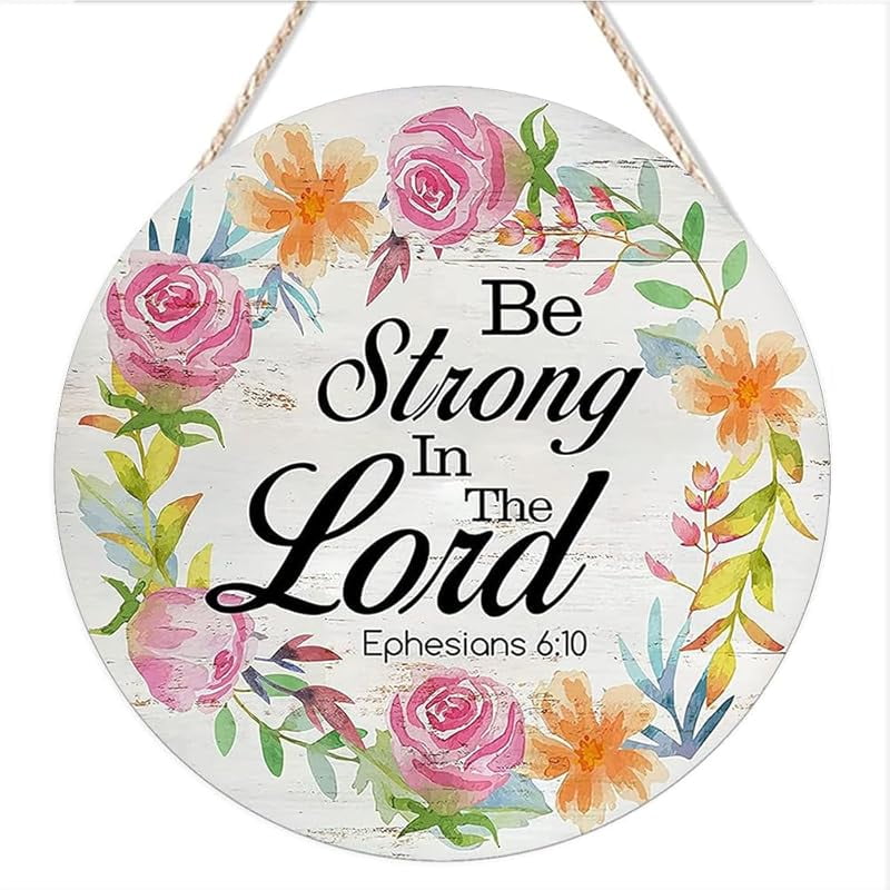 Bible Verse Don't Be Afraid Just Believe Round Hanging Wood Sign Wall ...