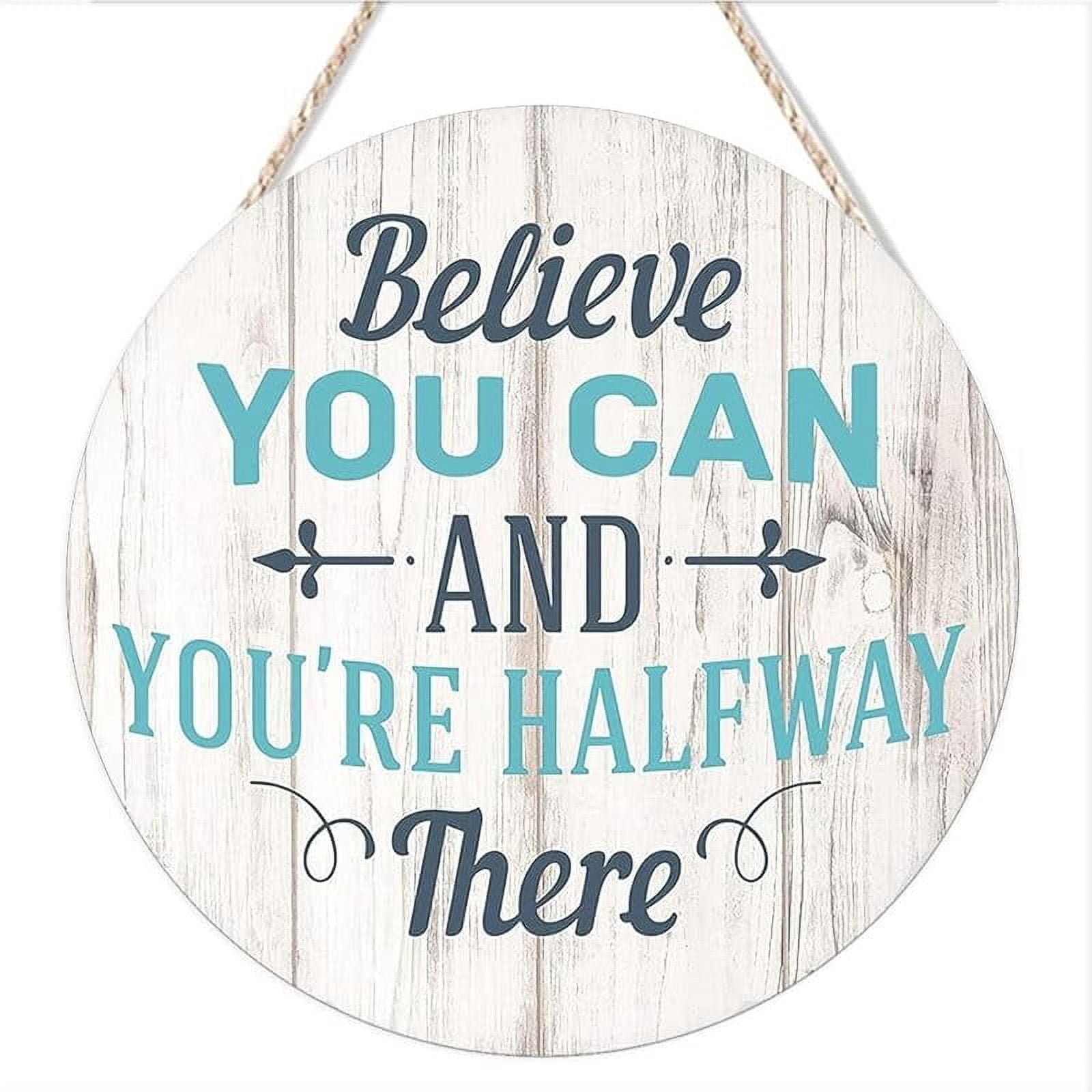 Bible Verse Don't Be Afraid Just Believe Round Hanging Wood Sign Wall ...