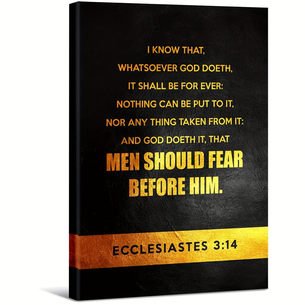 Bible Verse Ecclesiastes 3 God'S Eternal Works. Large Wooden Framed ...