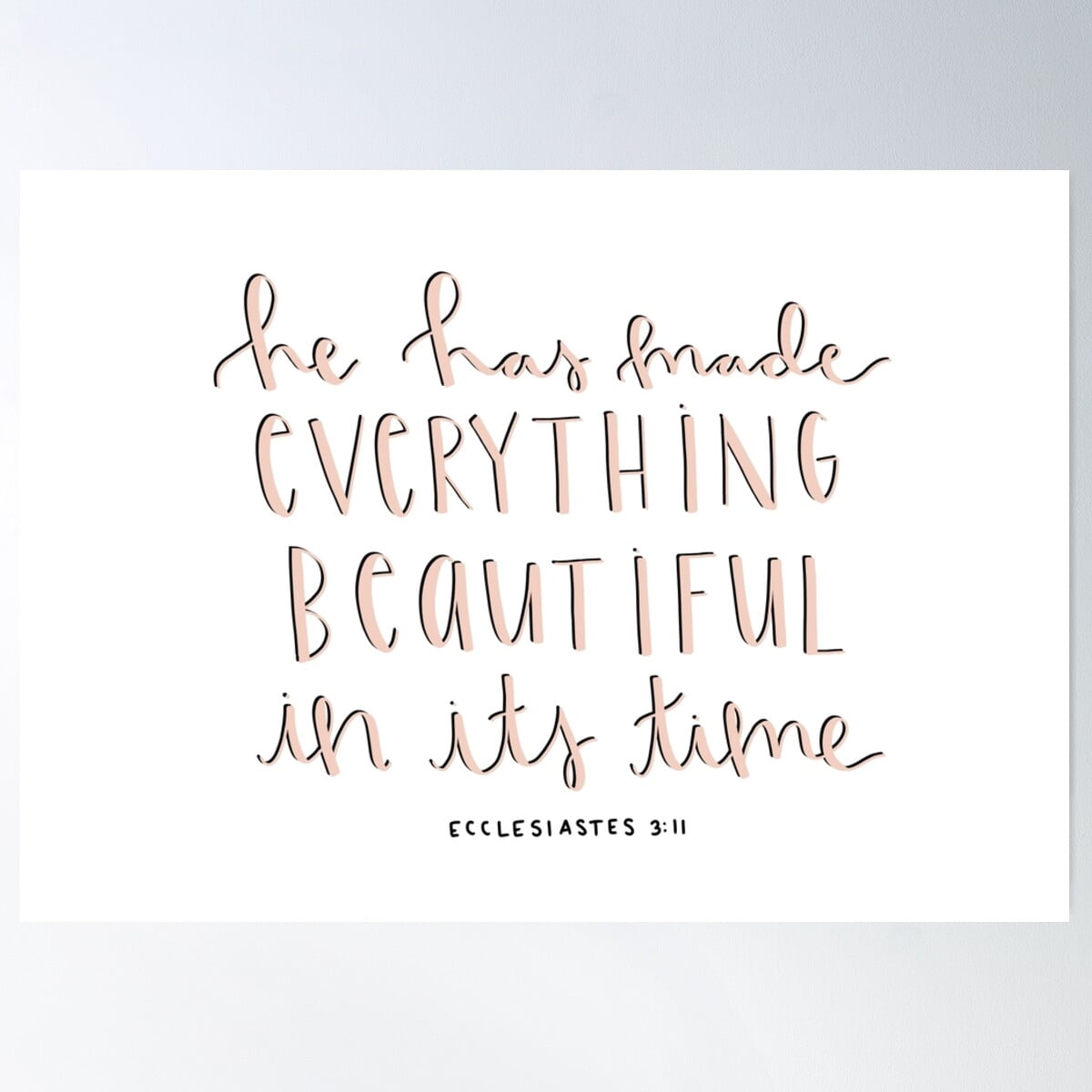 Bible Verse Ecclesiastes Christian Quote Poster Wall Art, Modern Wall ...