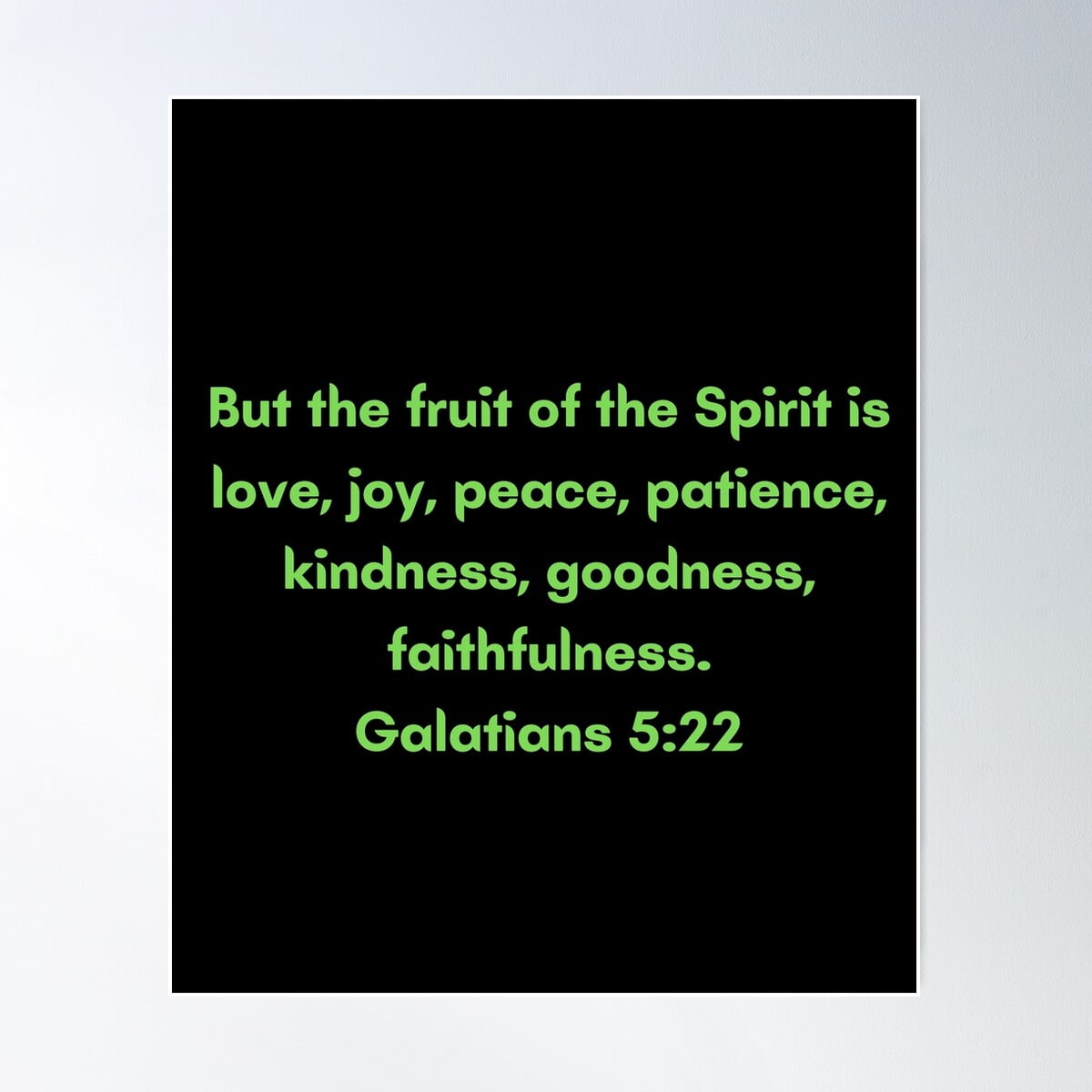 Bible Verse Galatians 5:22 Poster Wall Art, Modern Wall Decor For ...