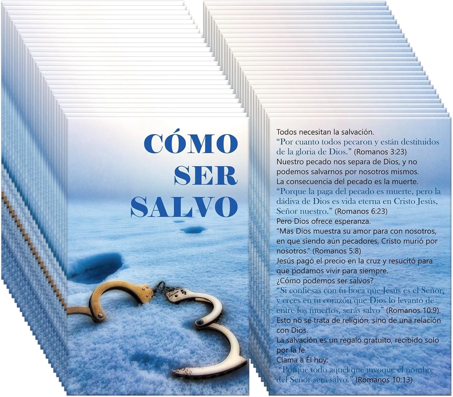 100-Pack Cómo Ser Salvo Gospel Tract Cards – Spanish Christian ...