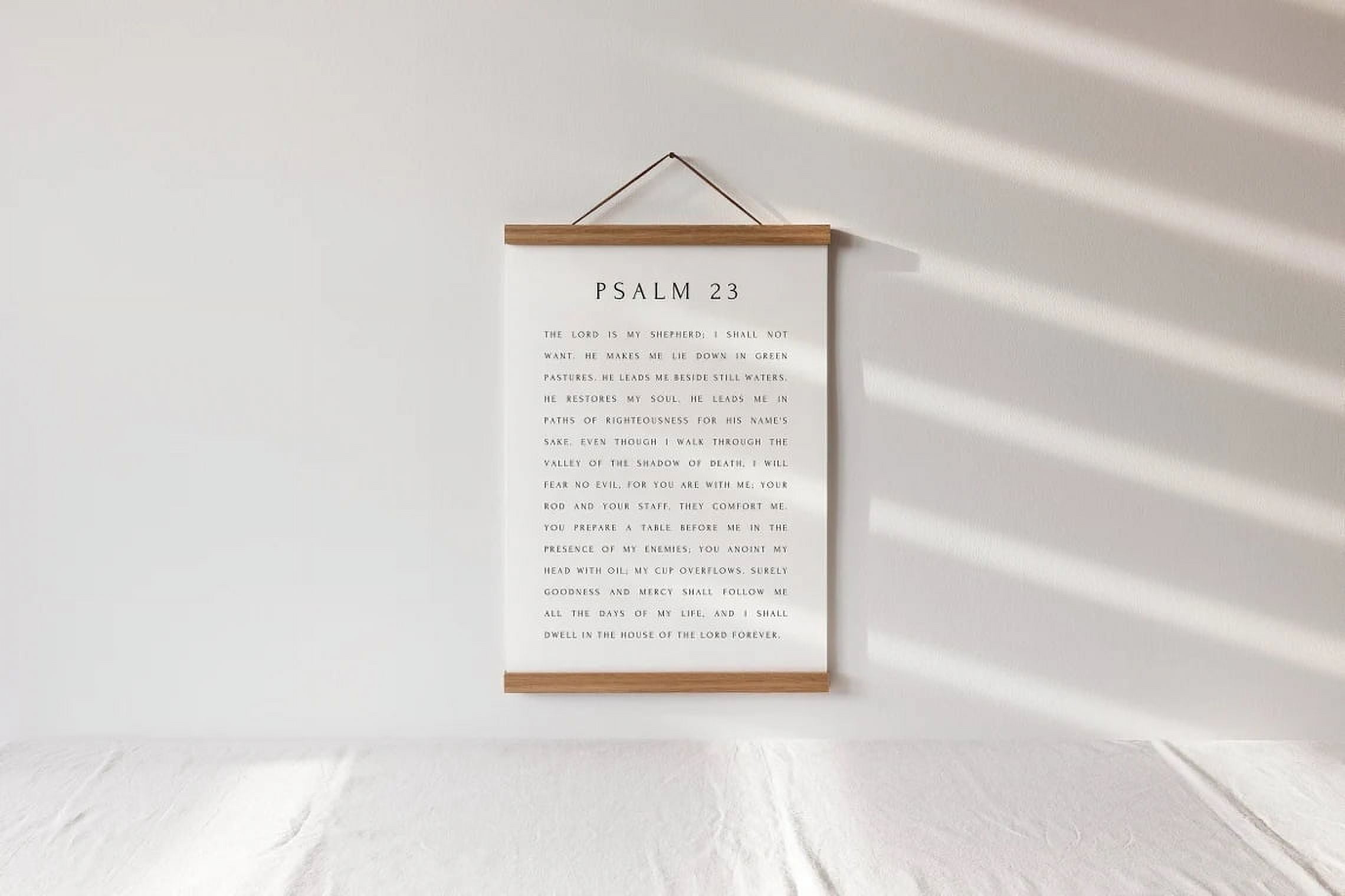 Bible Verse Hanging Sign Psalm 23 Framed Christian Wall Art The Lord Is ...