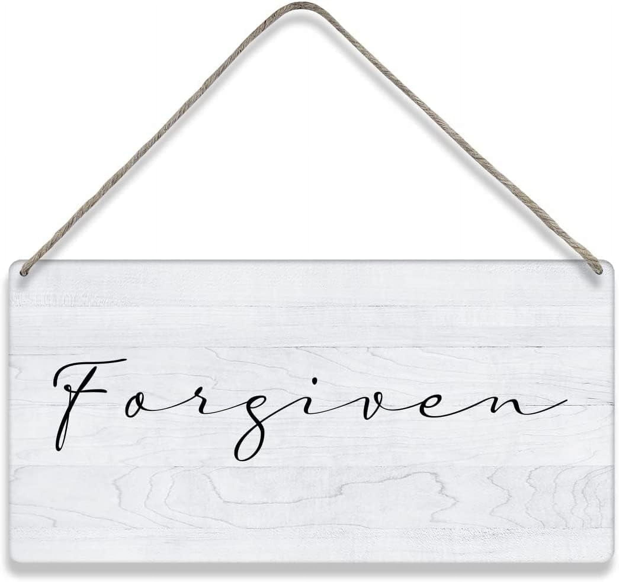 Bible Verse Home Wall Decor Forgiven Scripture Wood Signs Rustic ...