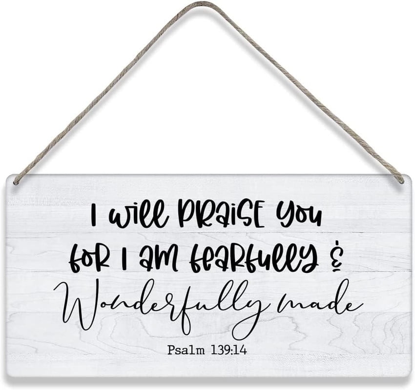 Bible Verse Home Wall Decor I Praise You for I am Fearfully and ...