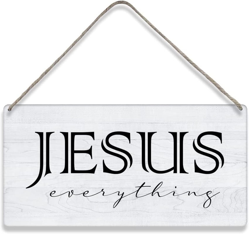 Bible Verse Home Wall Decor Jesus Everything Scripture Wood Signs ...