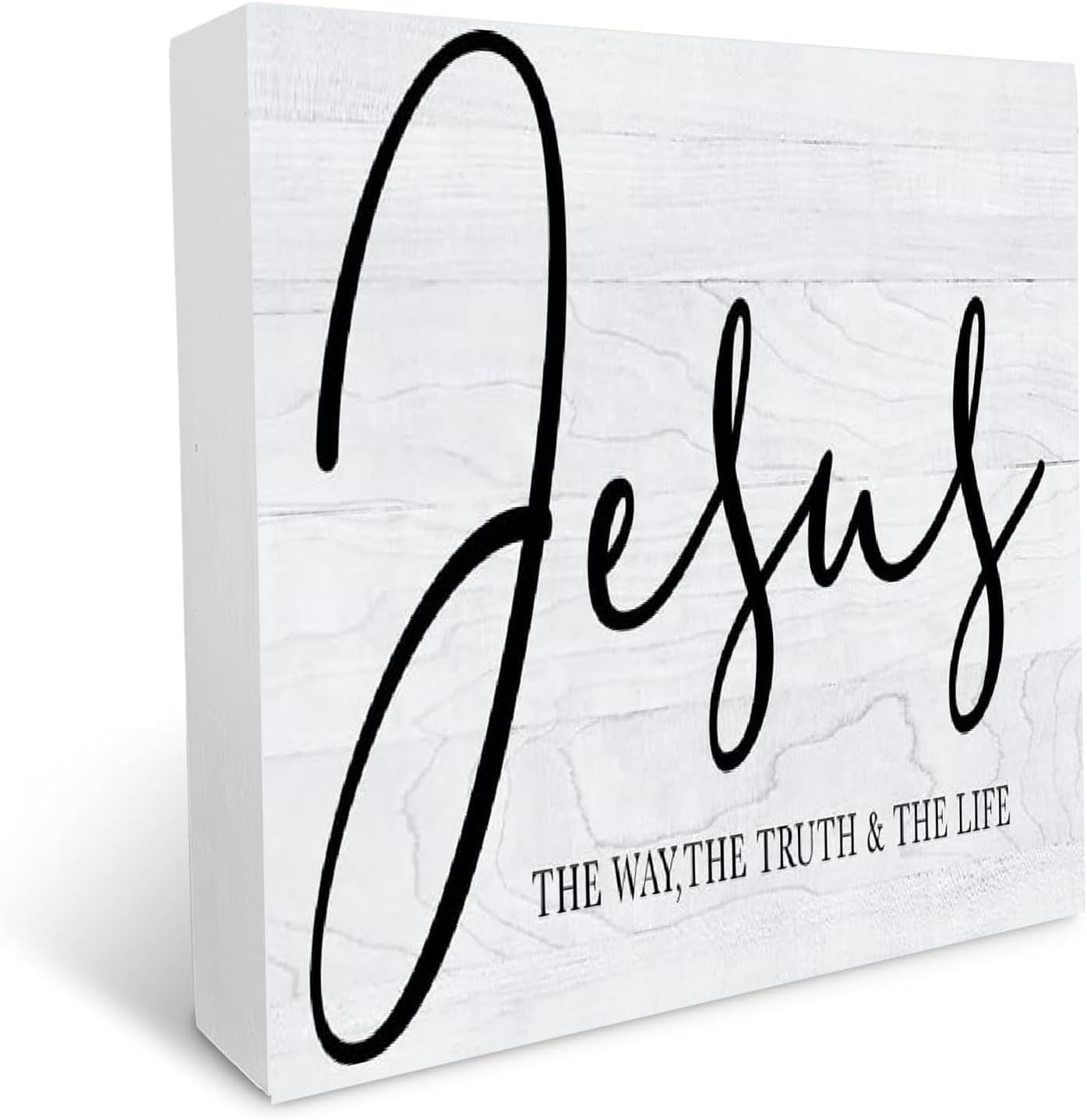 Bible Verse Home Wall Decor Jesus the Way Truth Life Wood Signs Rustic ...