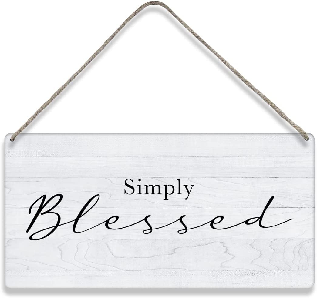 Bible Verse Home Wall Decor Simply Blessed Scripture Wood Signs Rustic ...