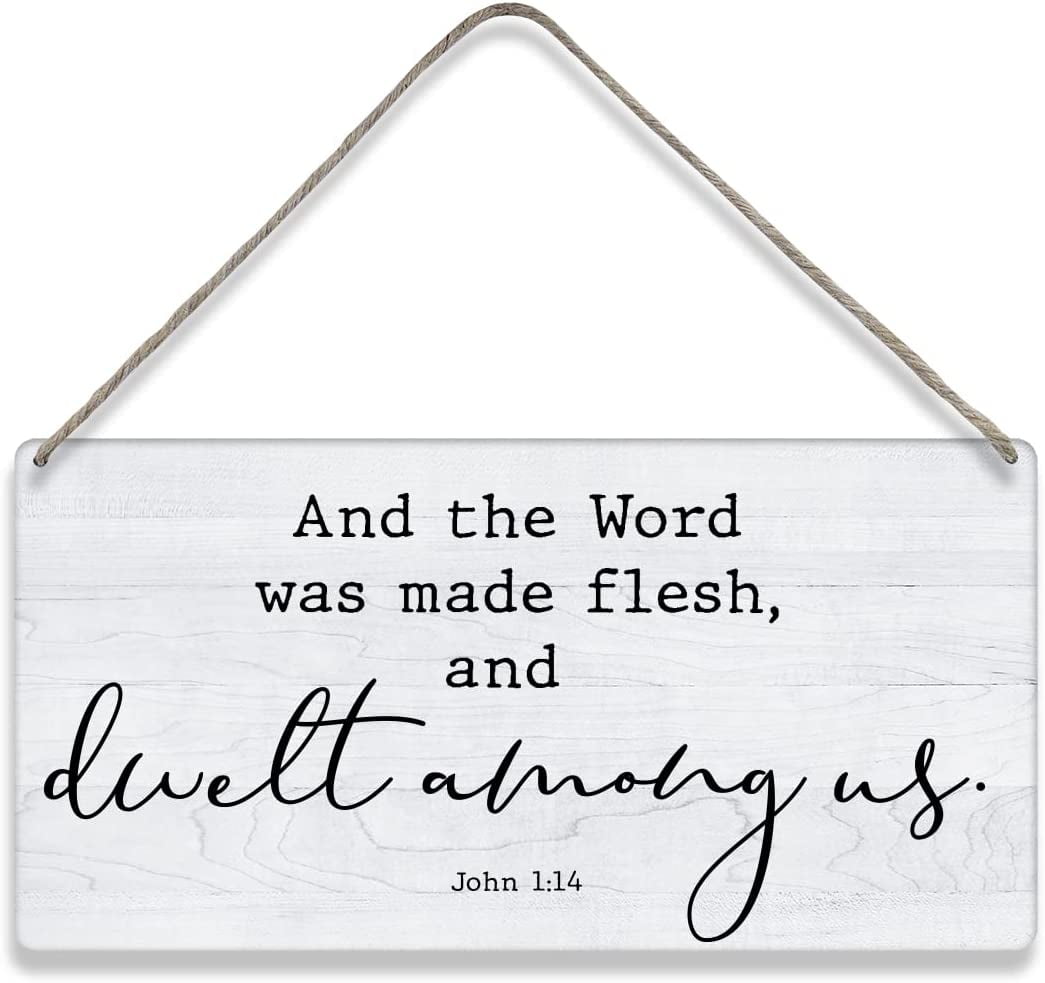 Bible Verse Home Wall Decor and the Word was Made Flesh Scripture ...