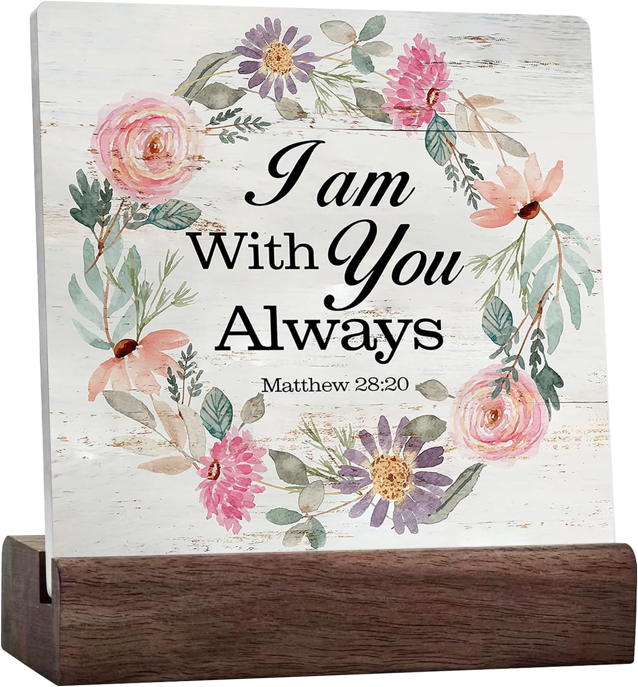 Bible Verse I Am With You Always Sign Inspirational Rustic Scripture ...