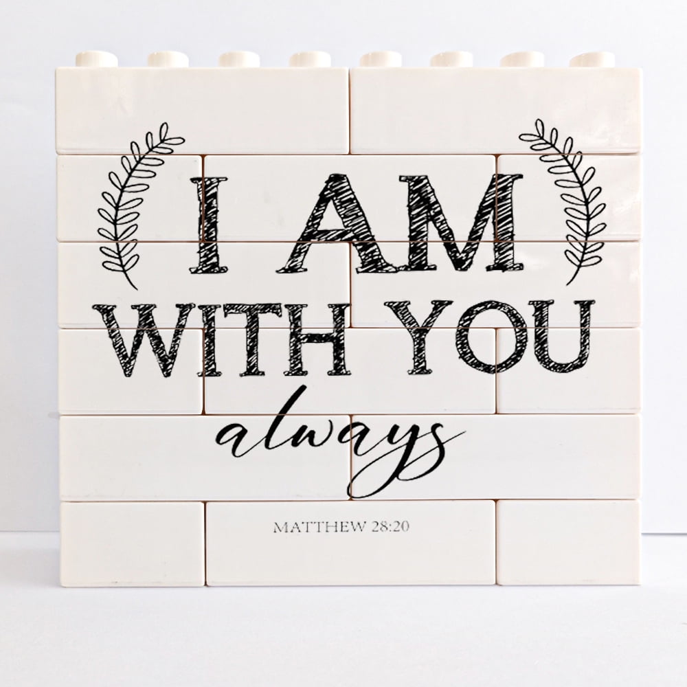 Bible Verse I Am With You Always Table Building Bricks Blocks Puzzles ...