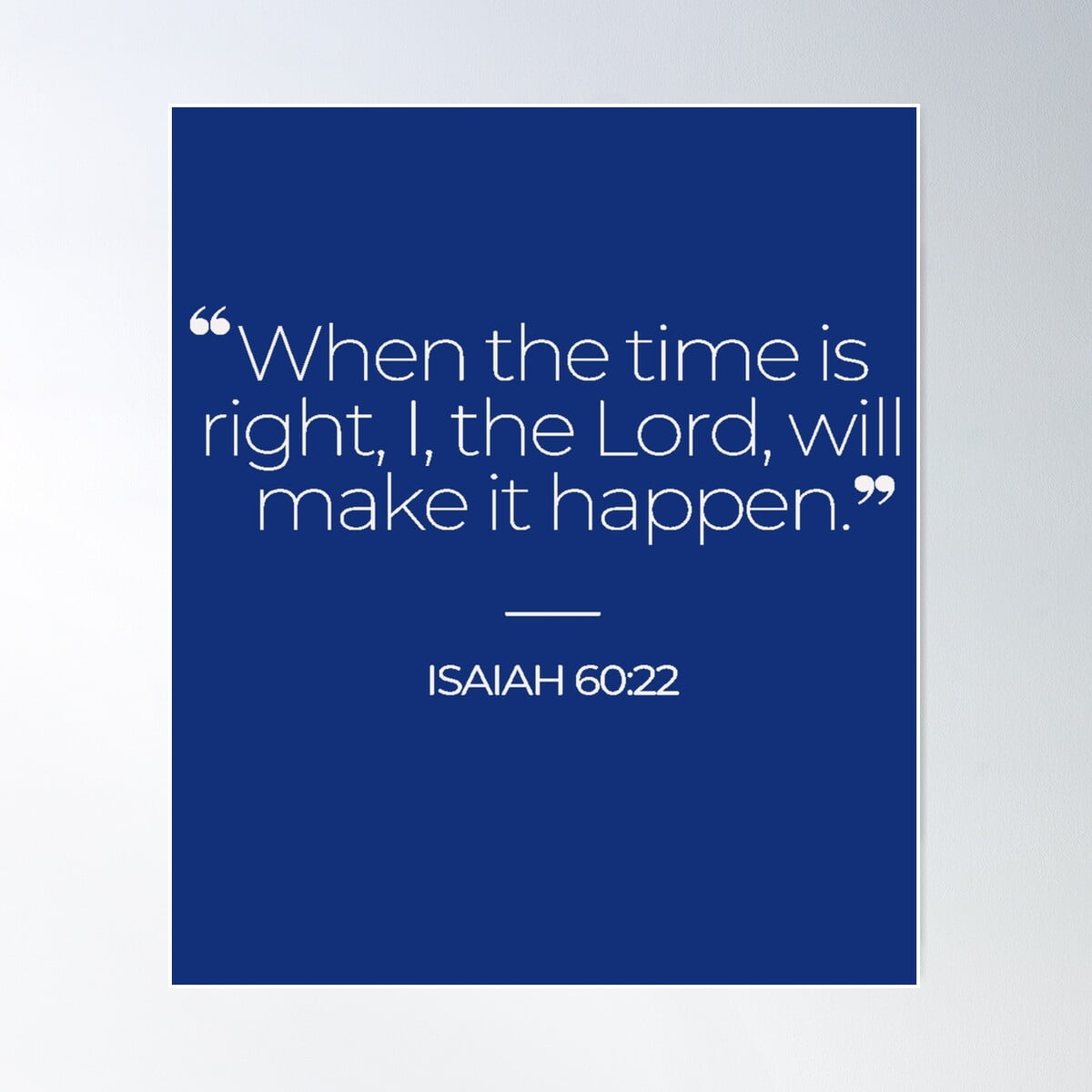 Bible Verse Isaiah 60:22 Poster Wall Art, Modern Wall Decor For Living ...