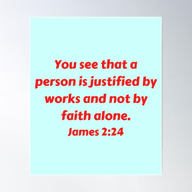Bible Verse James 2:24 Poster Wall Art, Modern Wall Decor For Living ...