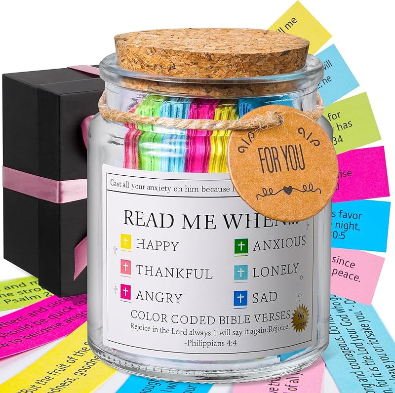 Bible Verse Jar, Read Me When Bible Verses Jar for Emotions and ...