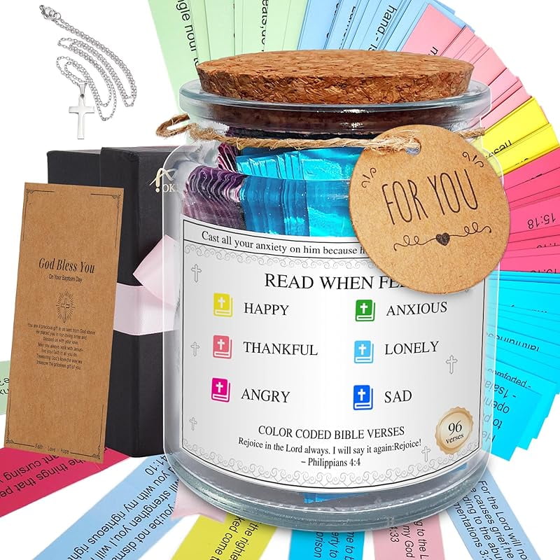Bible Verse Jar,Read Me When Bible Verses Jar for Emotions and Feelings ...